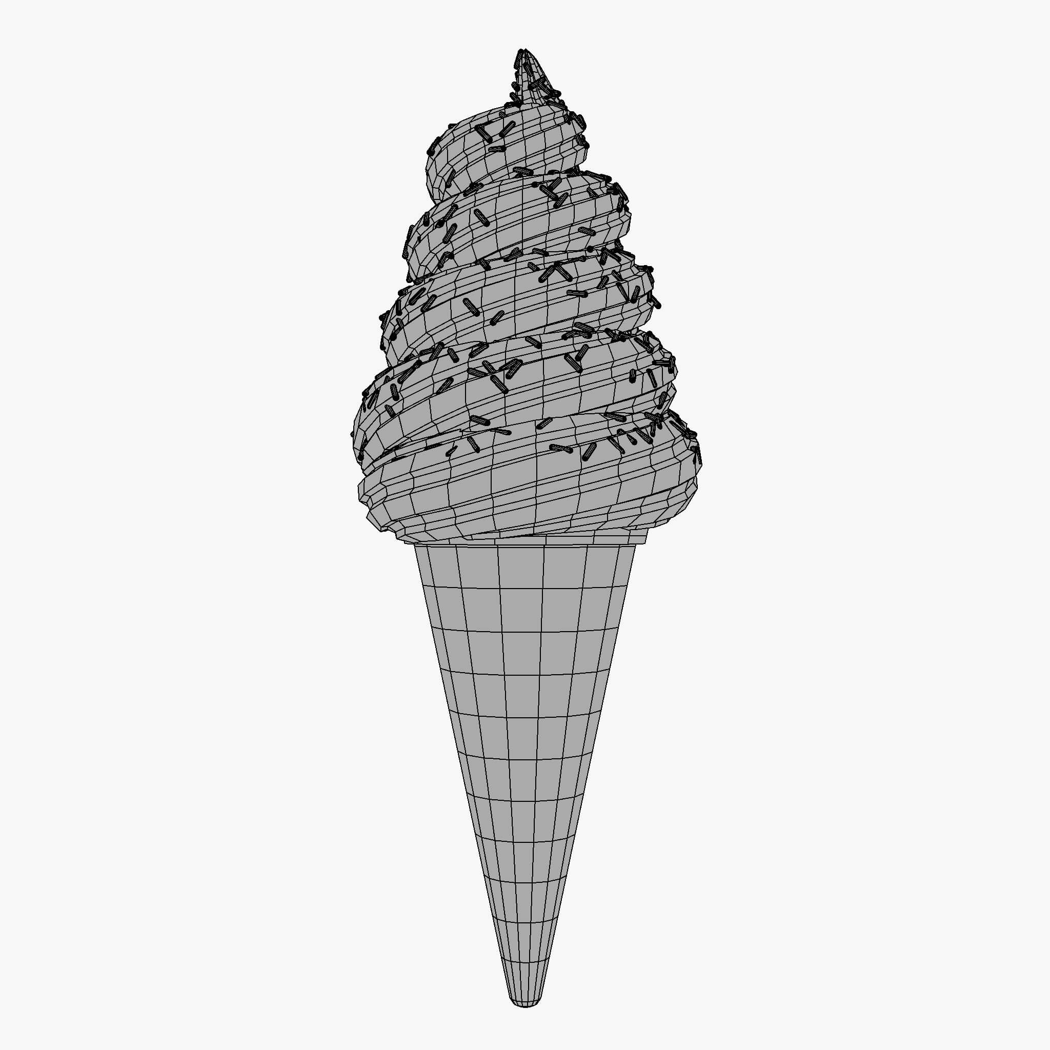 Choco Icecream Cone - 3D Model by 3dShop