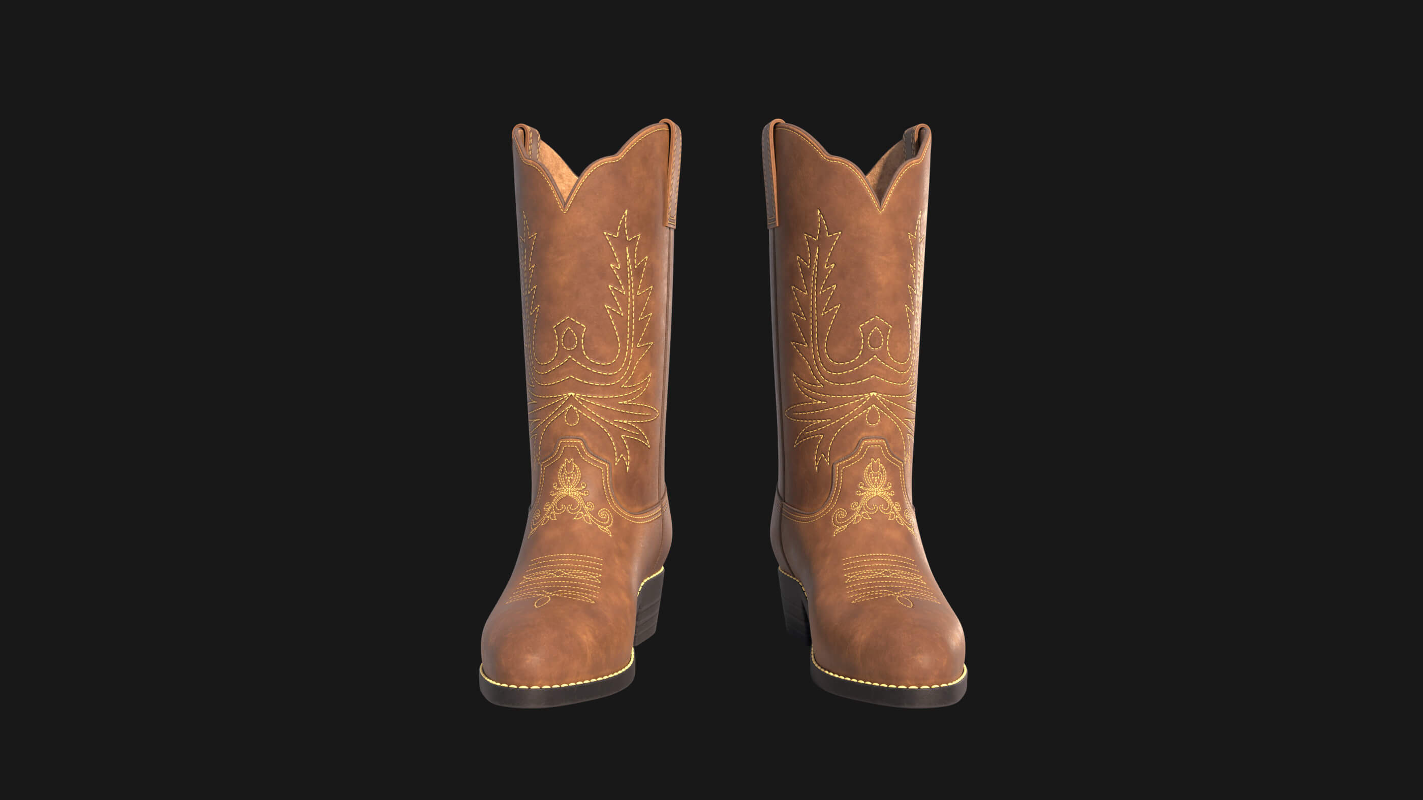 Cowboy Boots - 3D Model by 3dShop