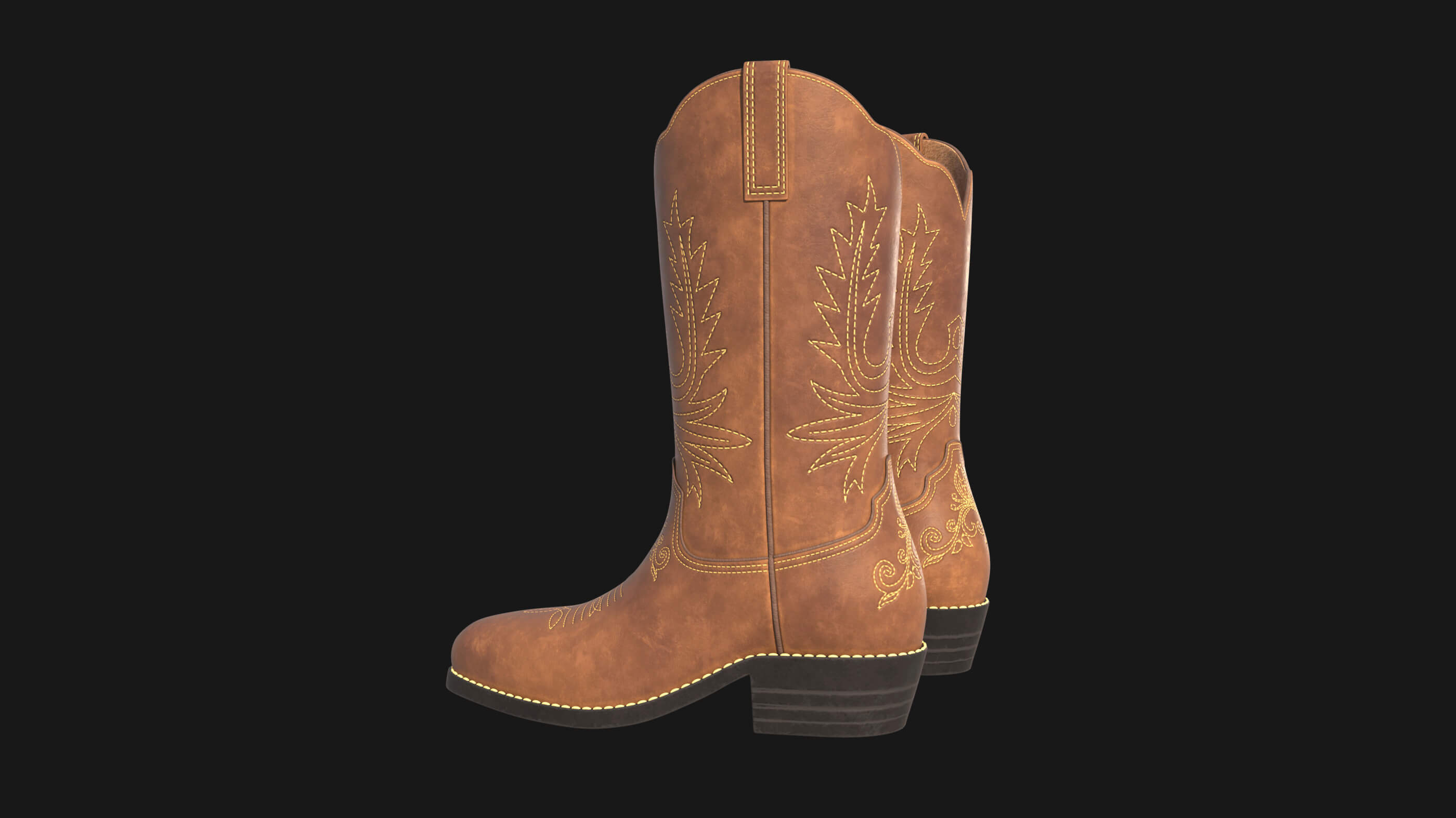 Cowboy Boots - 3D Model by 3dShop