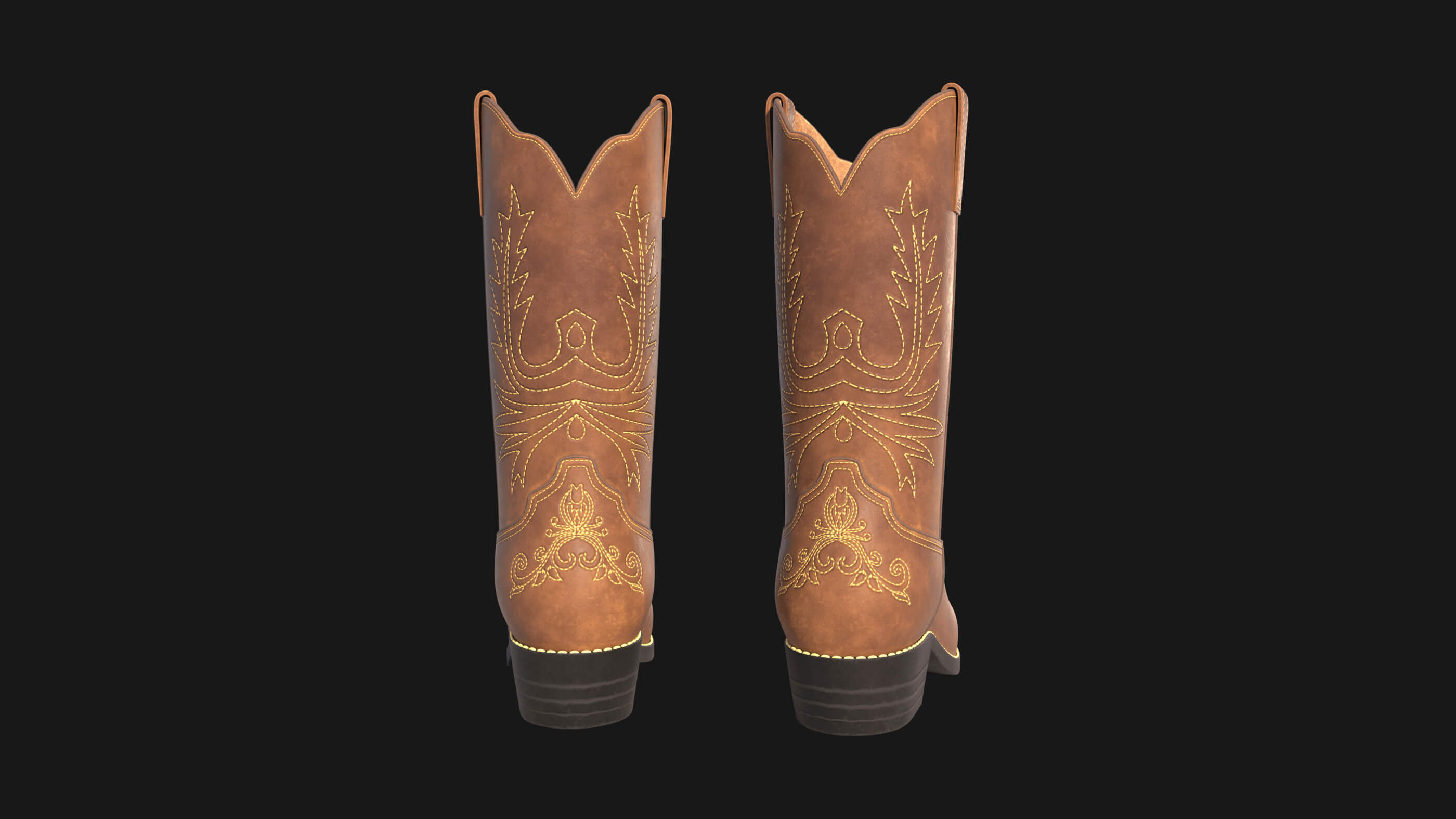 Cowboy Boots - 3D Model by 3dShop