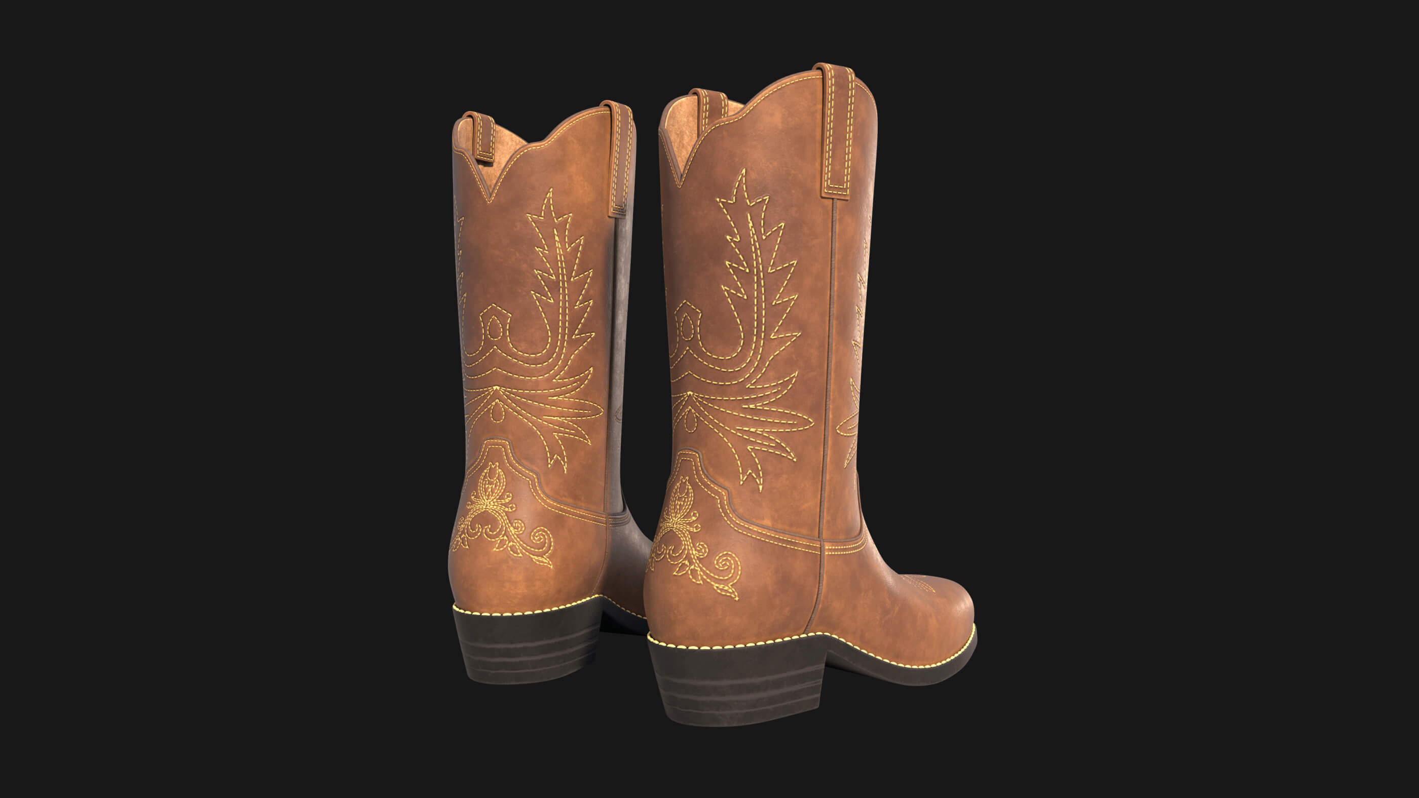 Cowboy Boots - 3D Model by 3dShop