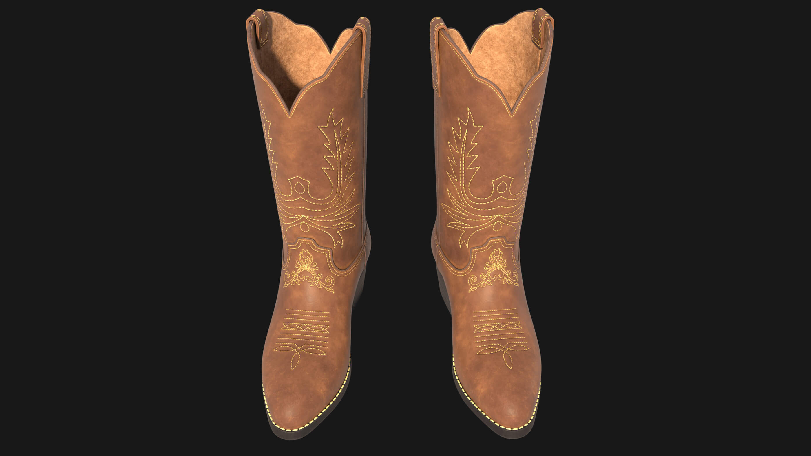 Cowboy Boots - 3D Model by 3dShop