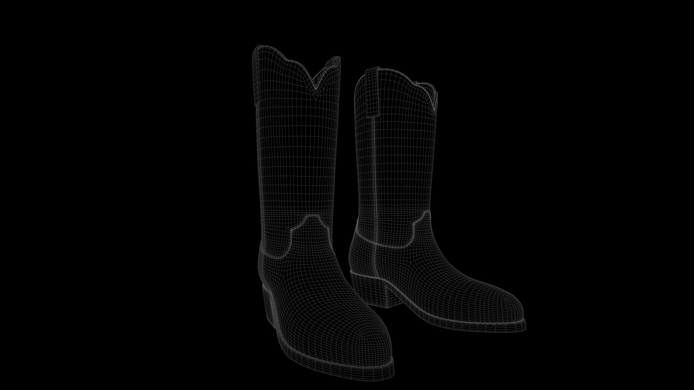 Cowboy Boots - 3D Model by 3dShop