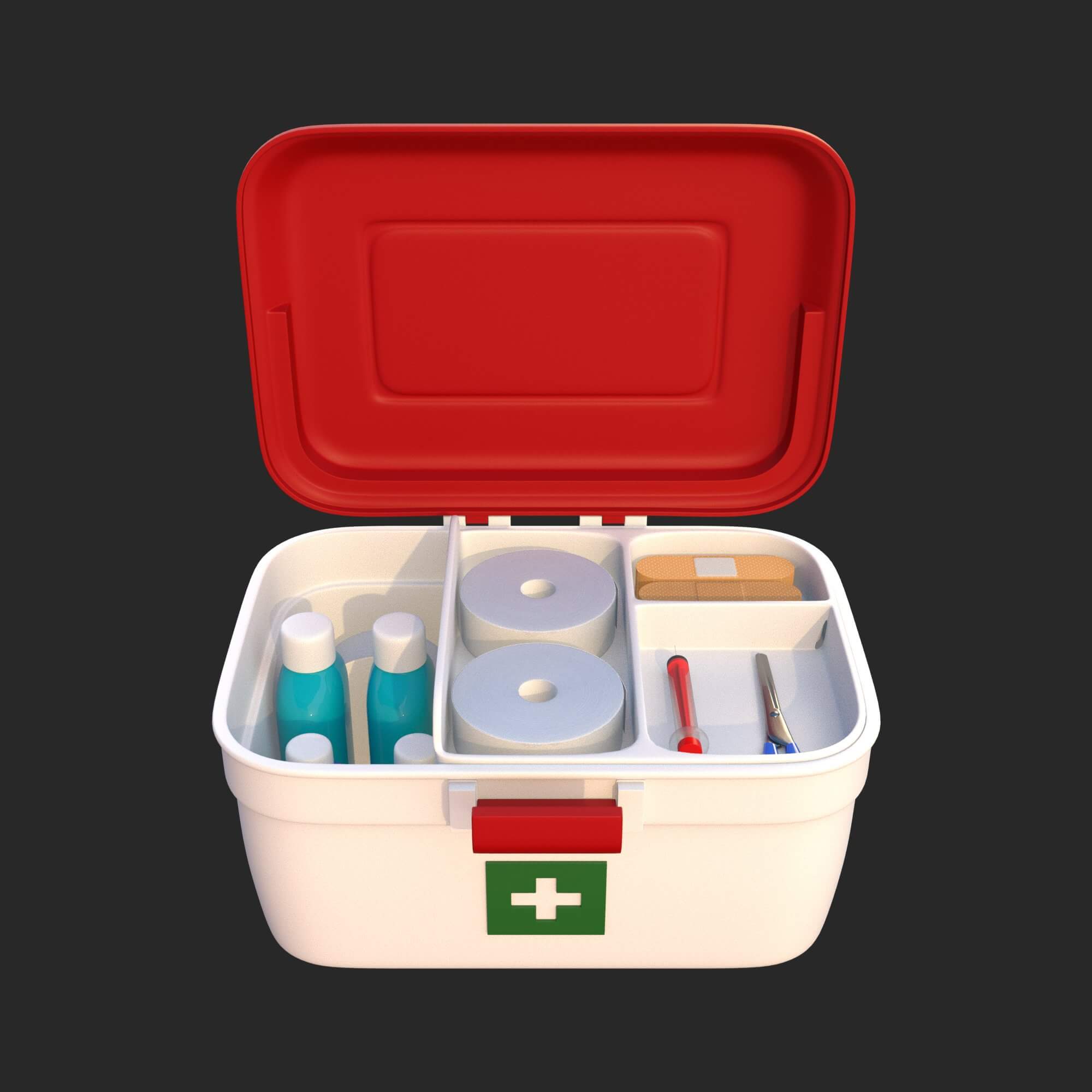 First Aid Box - 3D Model by 3dShop