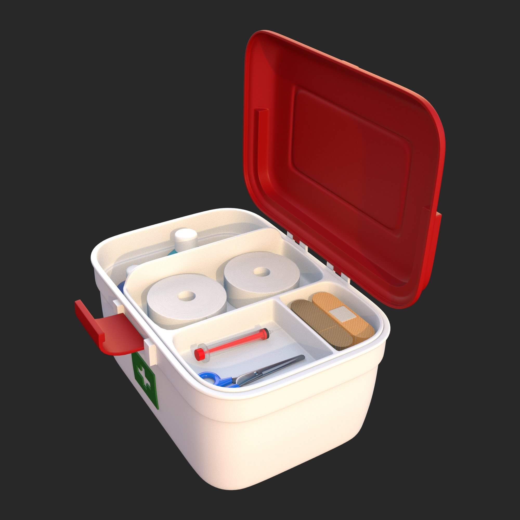First Aid Box - 3D Model by 3dShop