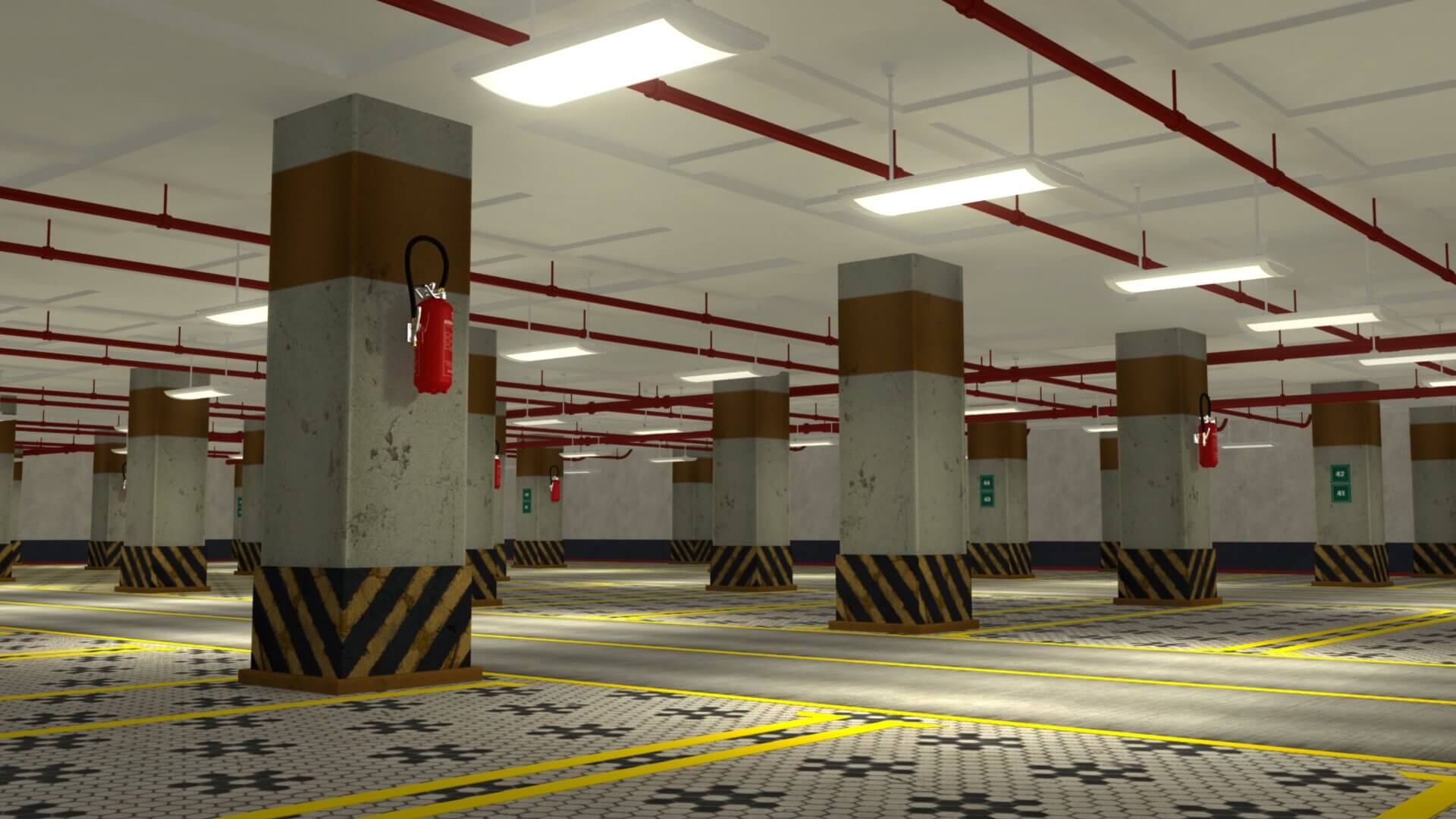 Parking Garage - 3D Model by 3dShop