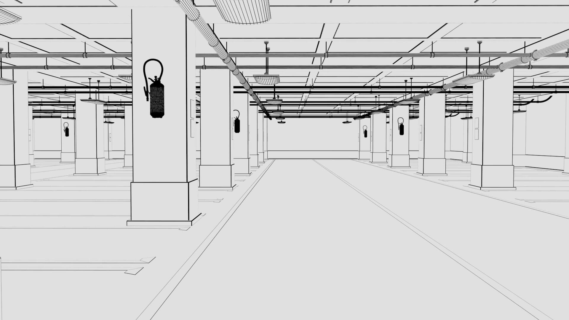 Parking Garage - 3D Model by 3dShop