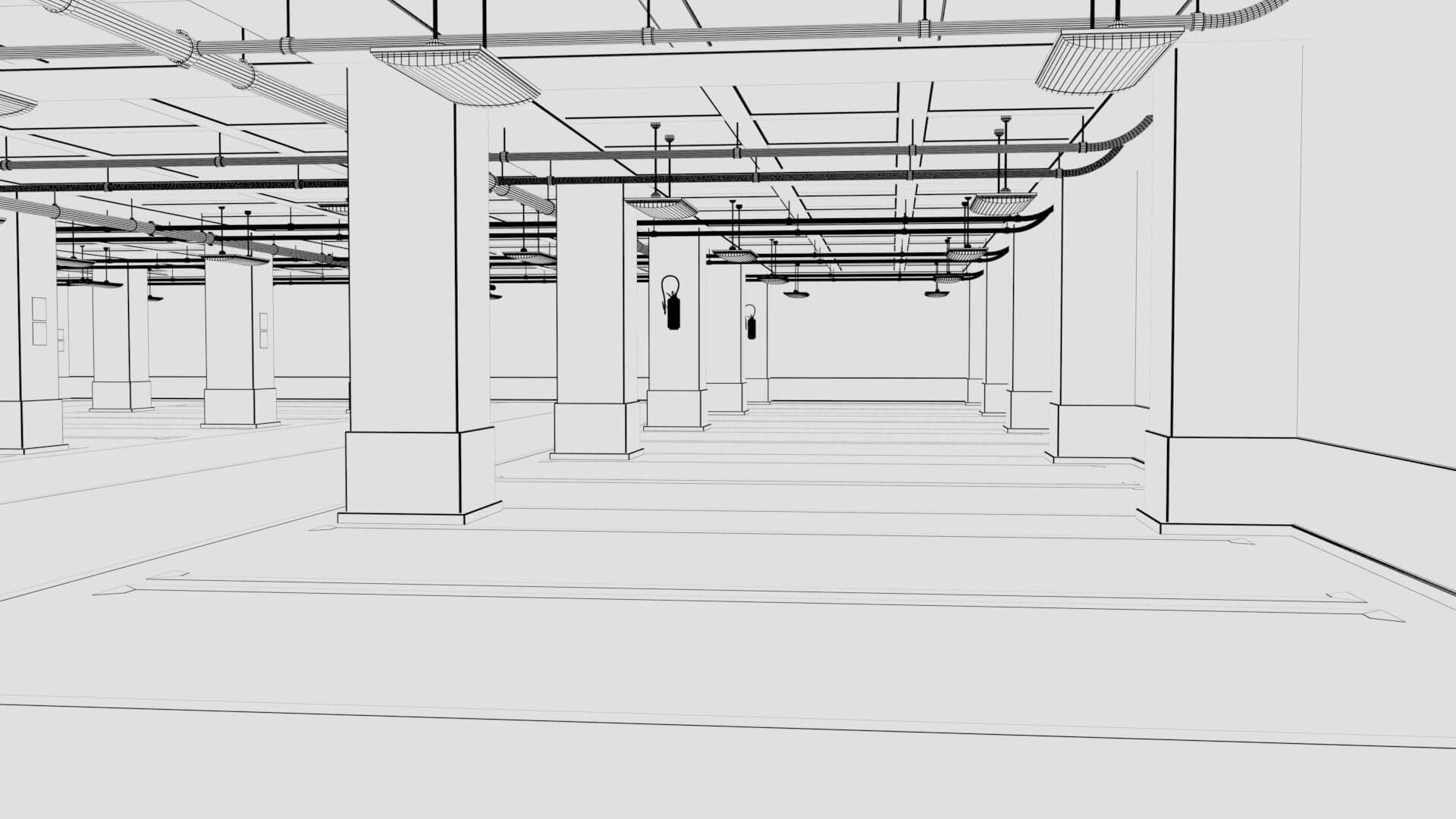 Parking Garage - 3D Model by 3dShop