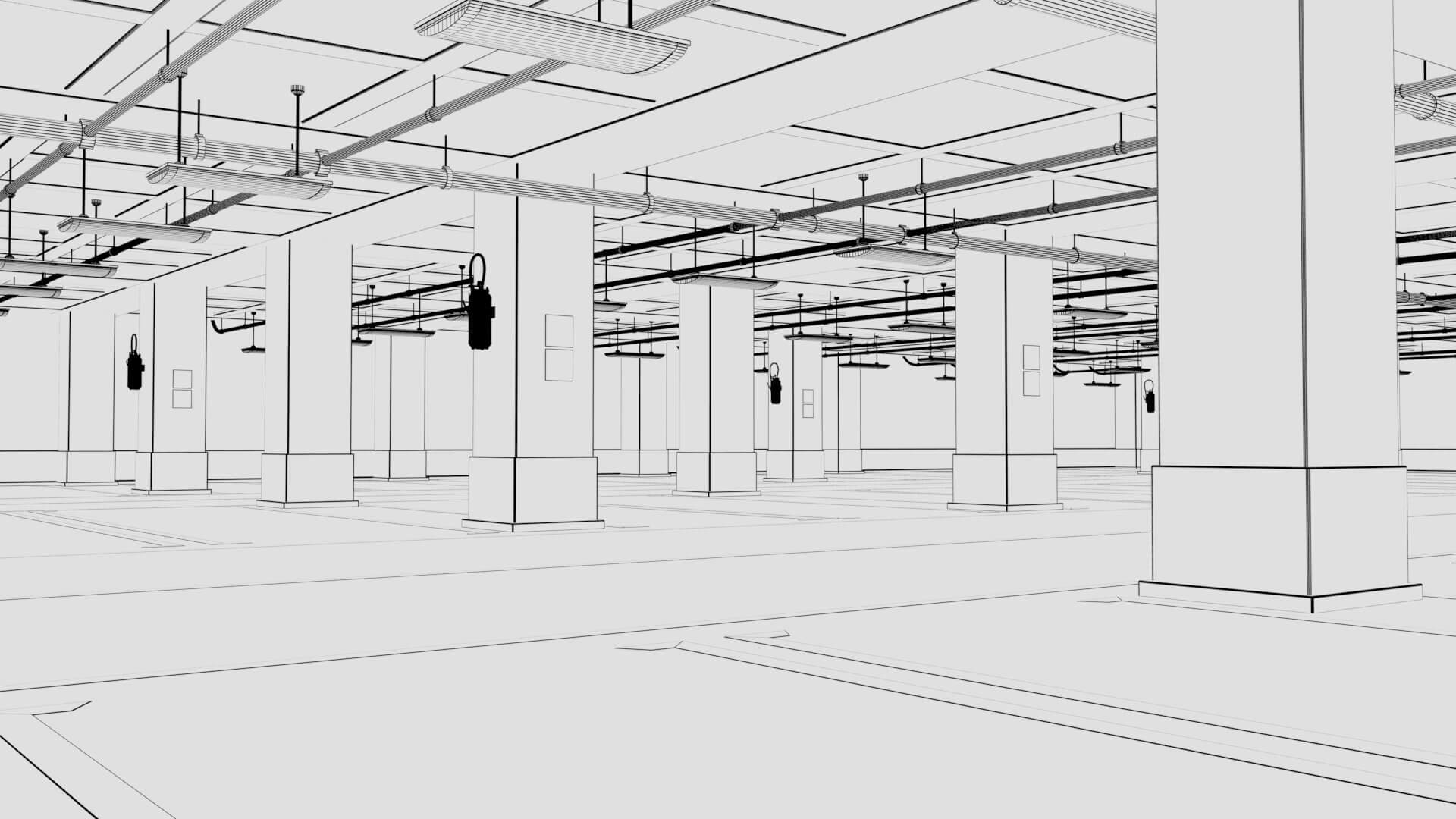 Parking Garage - 3D Model by 3dShop