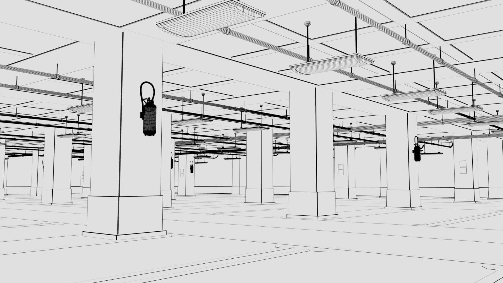 Parking Garage - 3D Model by 3dShop