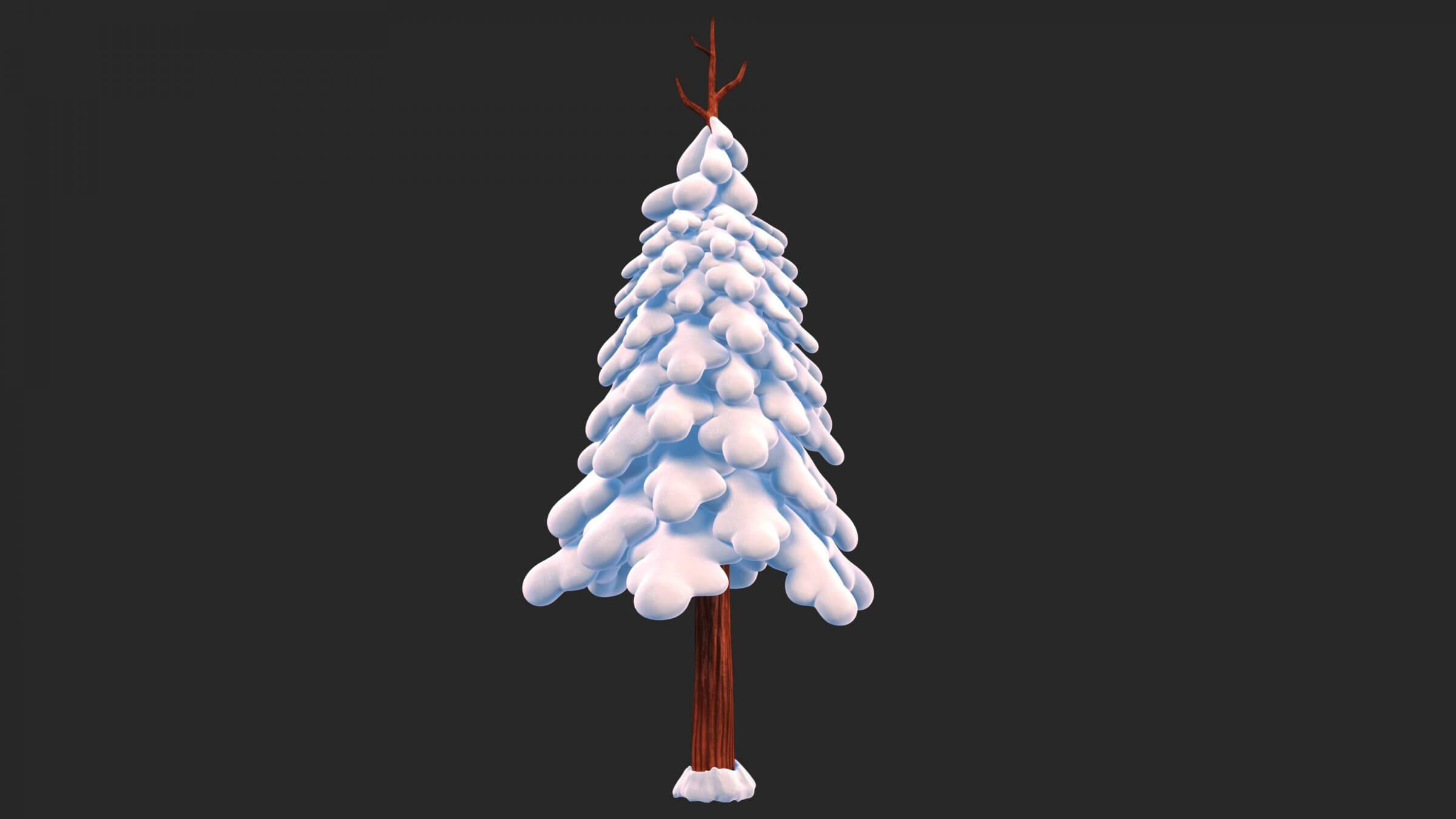 Snow Pine Tree - 3D Model by 3dShop