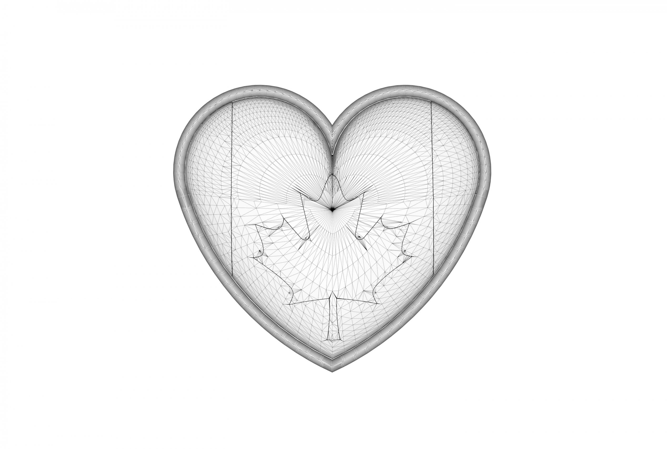 Canada Heart Badge - 3D Print Model by 3dsldworks