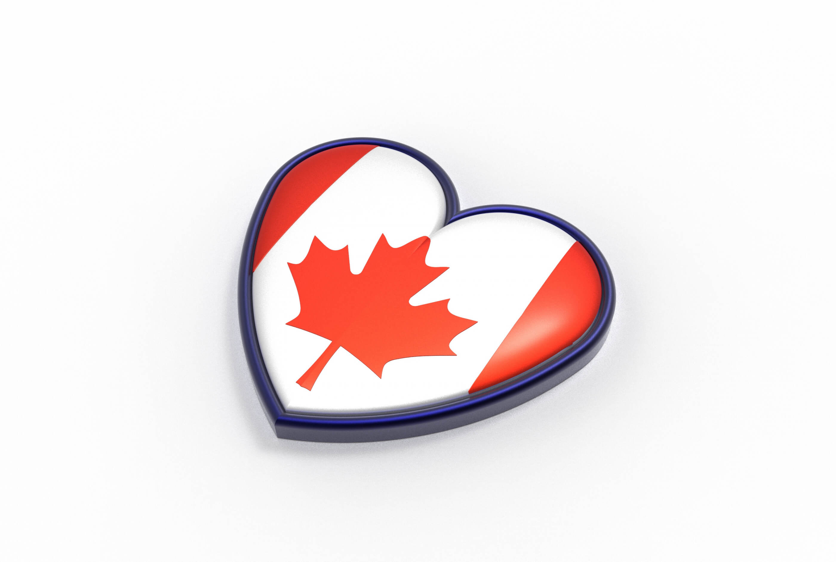 Canada Heart Badge - 3D Model by 3dsldworks
