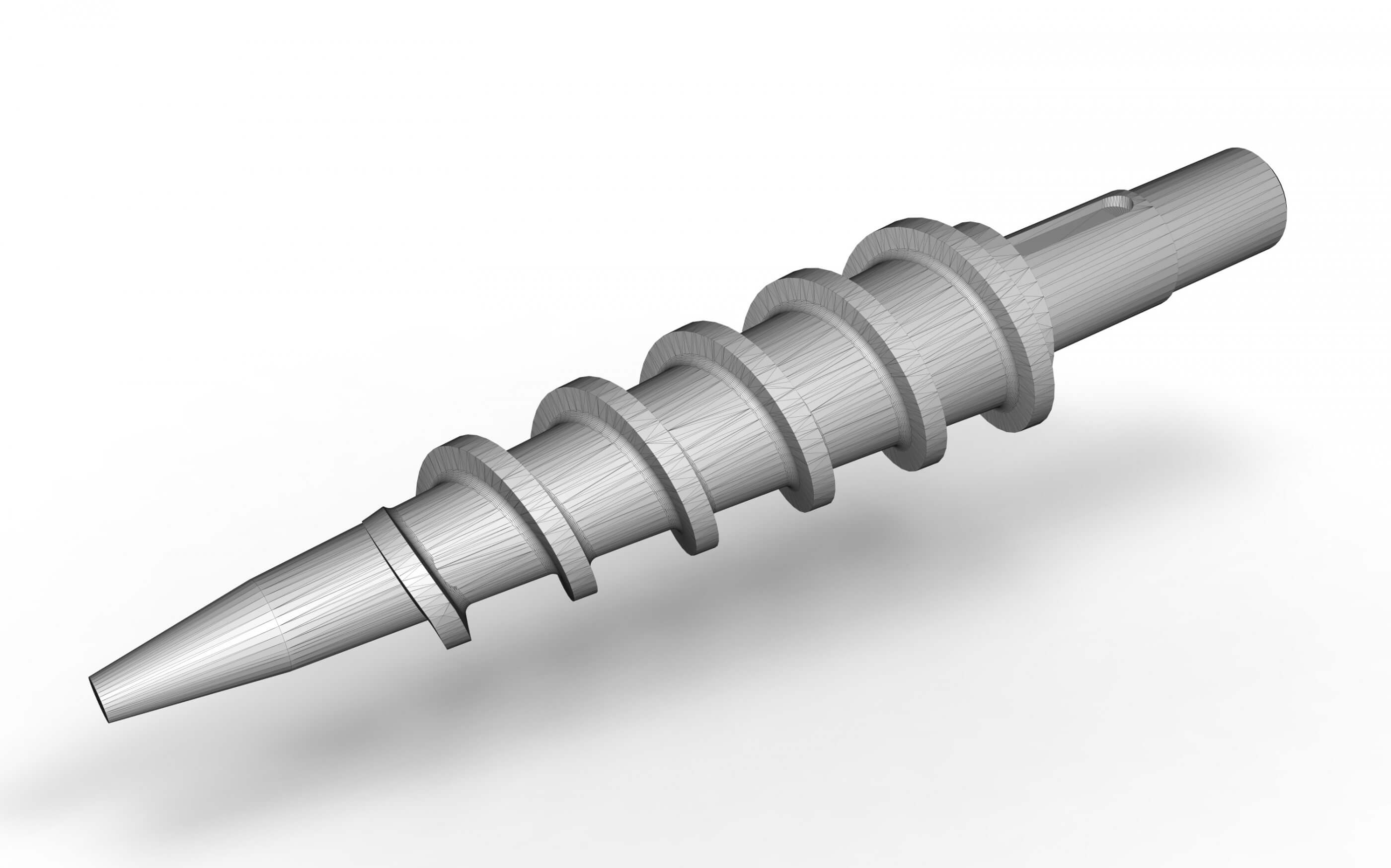 Extruder Conical Screw - 3D Model by 3dsldworks