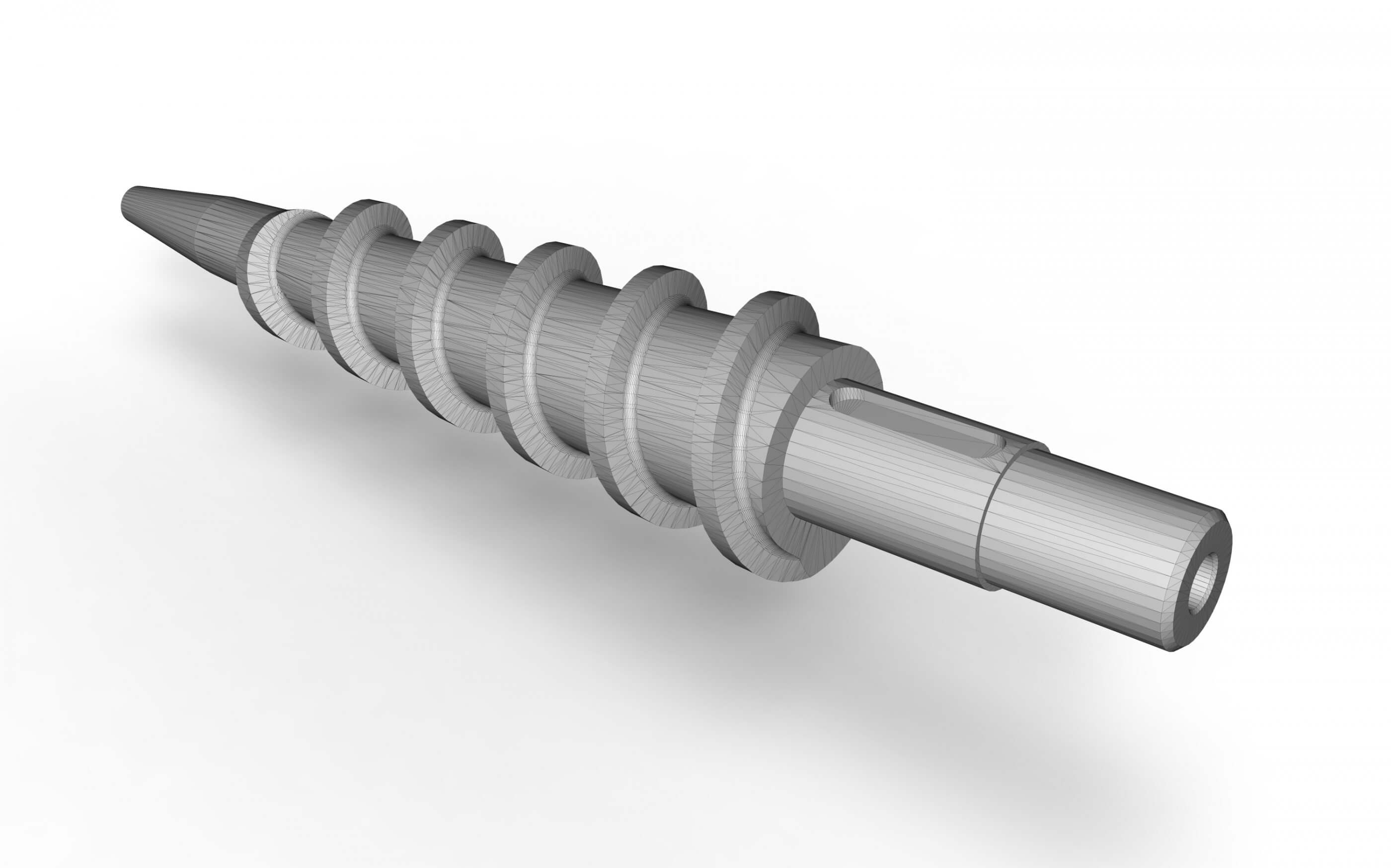 Extruder Conical Screw - 3D Model by 3dsldworks
