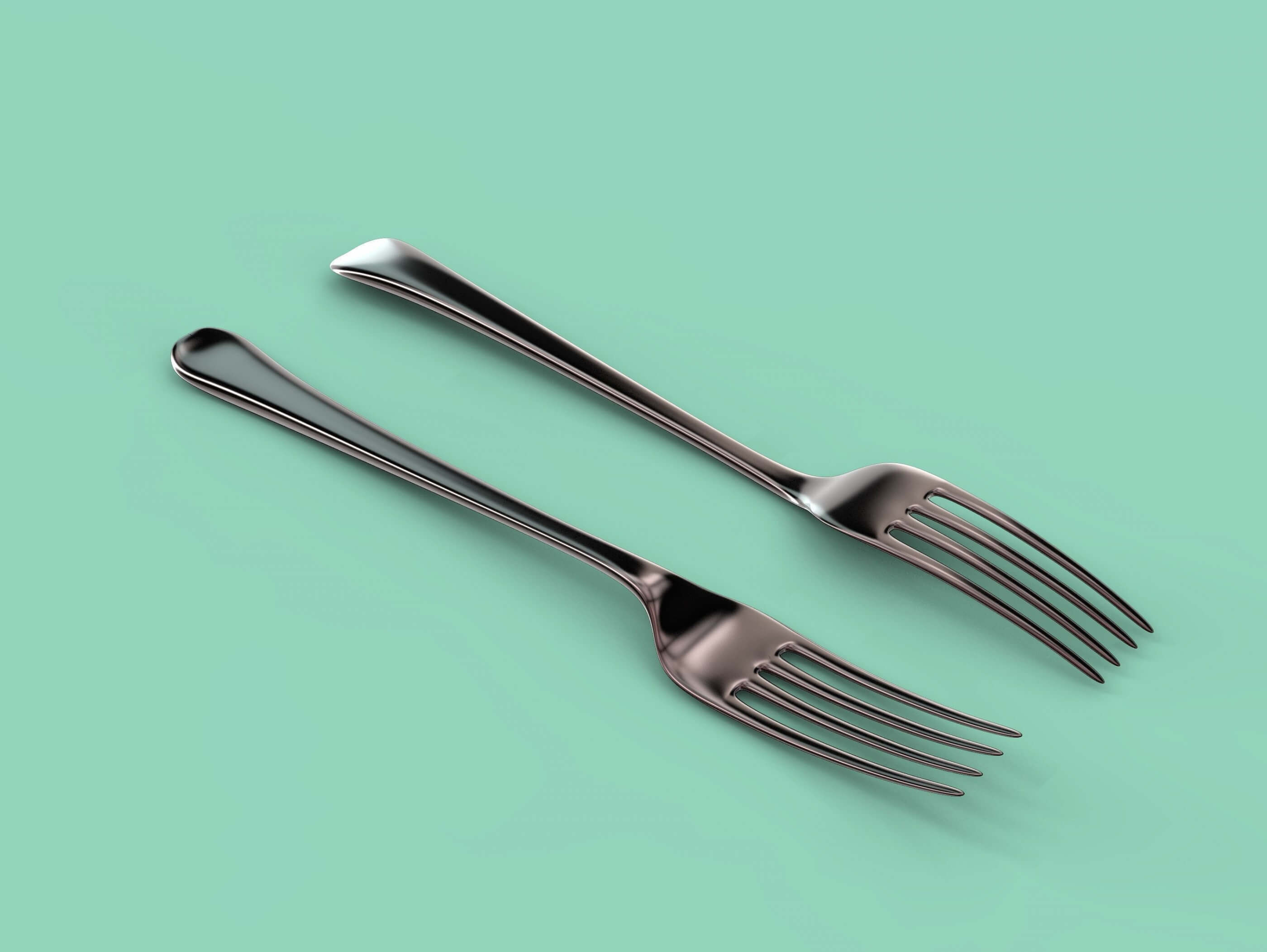 Metal Fork - 3D Model by 3dsldworks