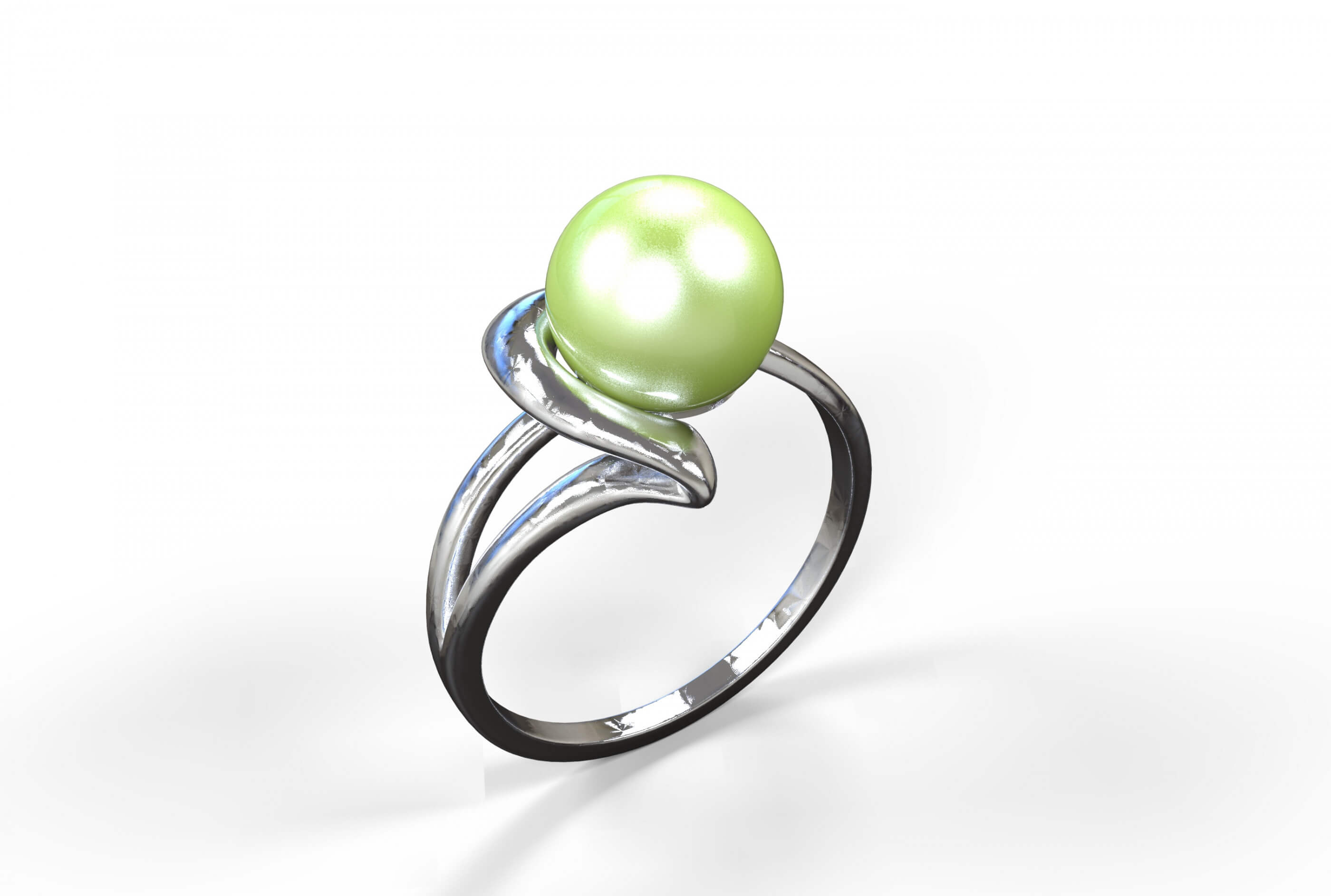 Pearl Ring - 3D Print Model by 3dsldworks