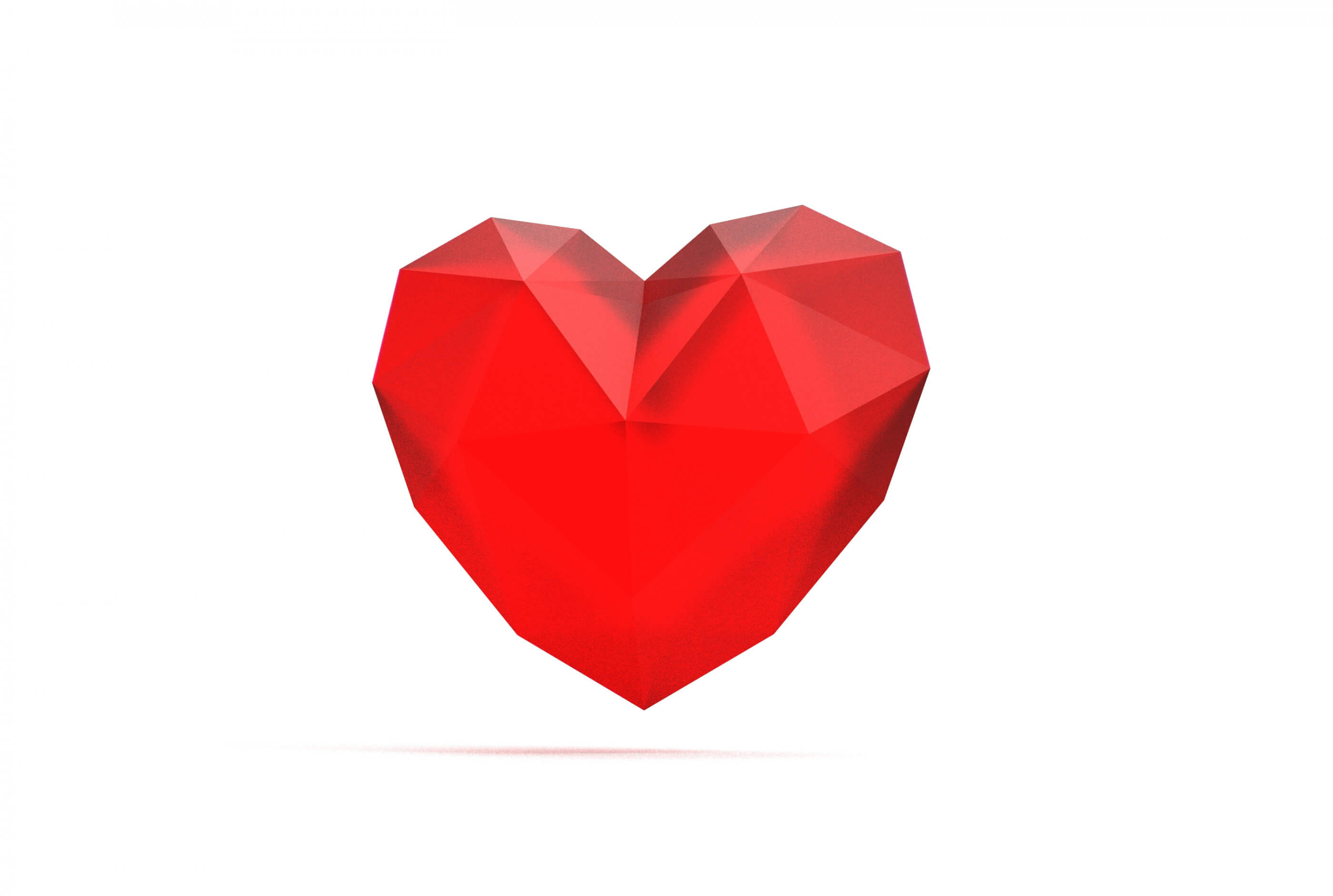 Poly Heart - 3D Print Model by 3dsldworks