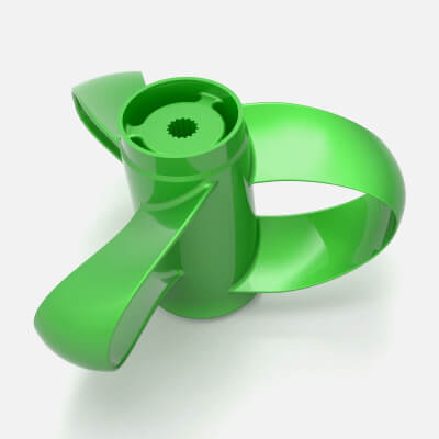 Toroidal Boat Propeller - 3 Blades 3D Model by 3dsldworks