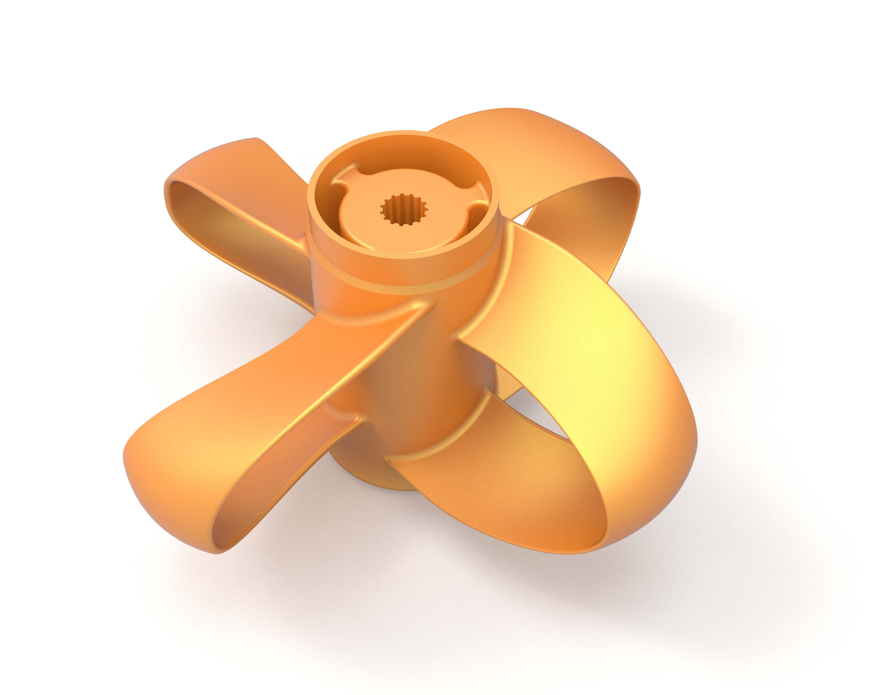 Toroidal Boat Propeller - 4 Blades 3D Model by 3dsldworks