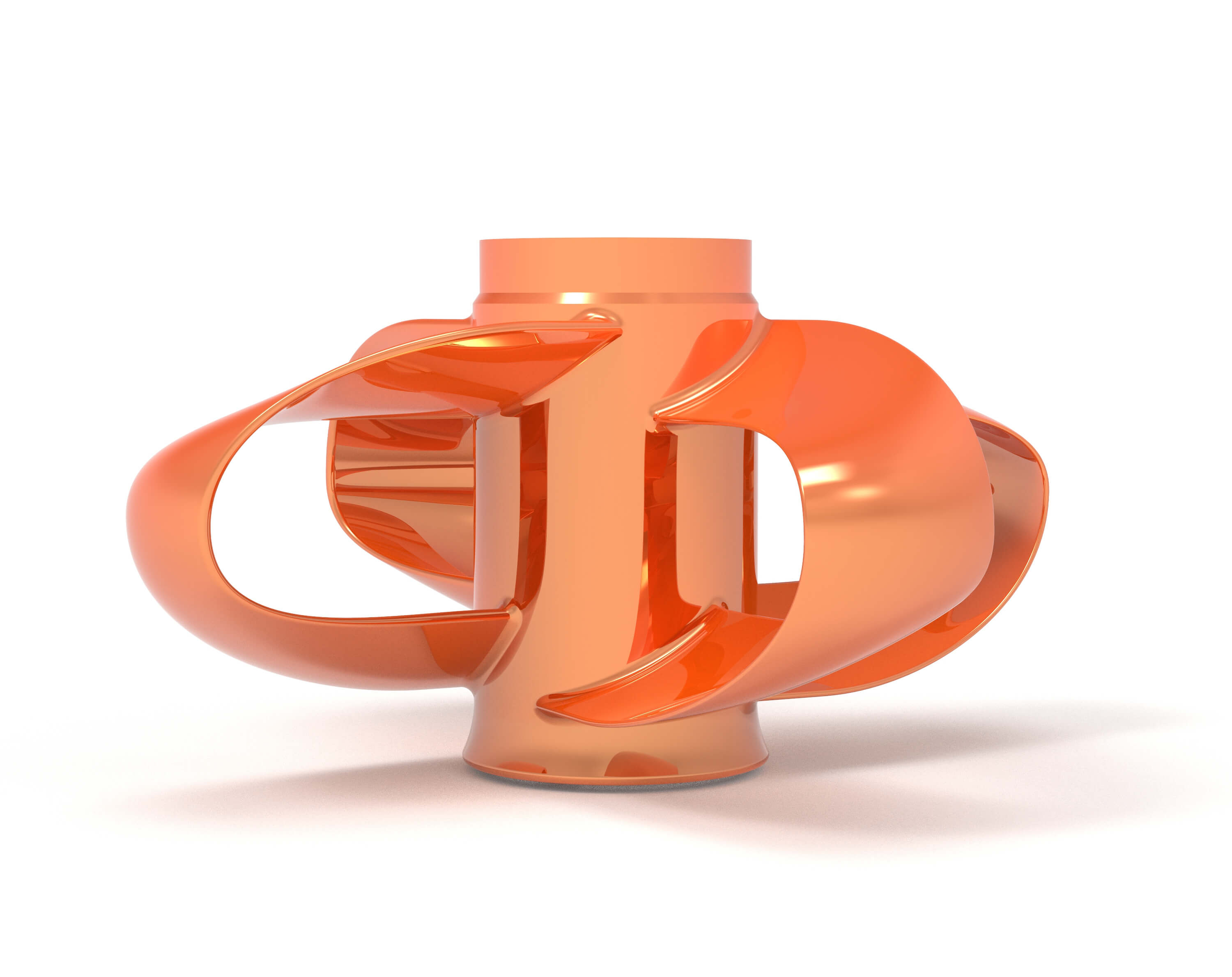 Toroidal Boat Propeller - 4 Blades 3D Print Model by 3dsldworks