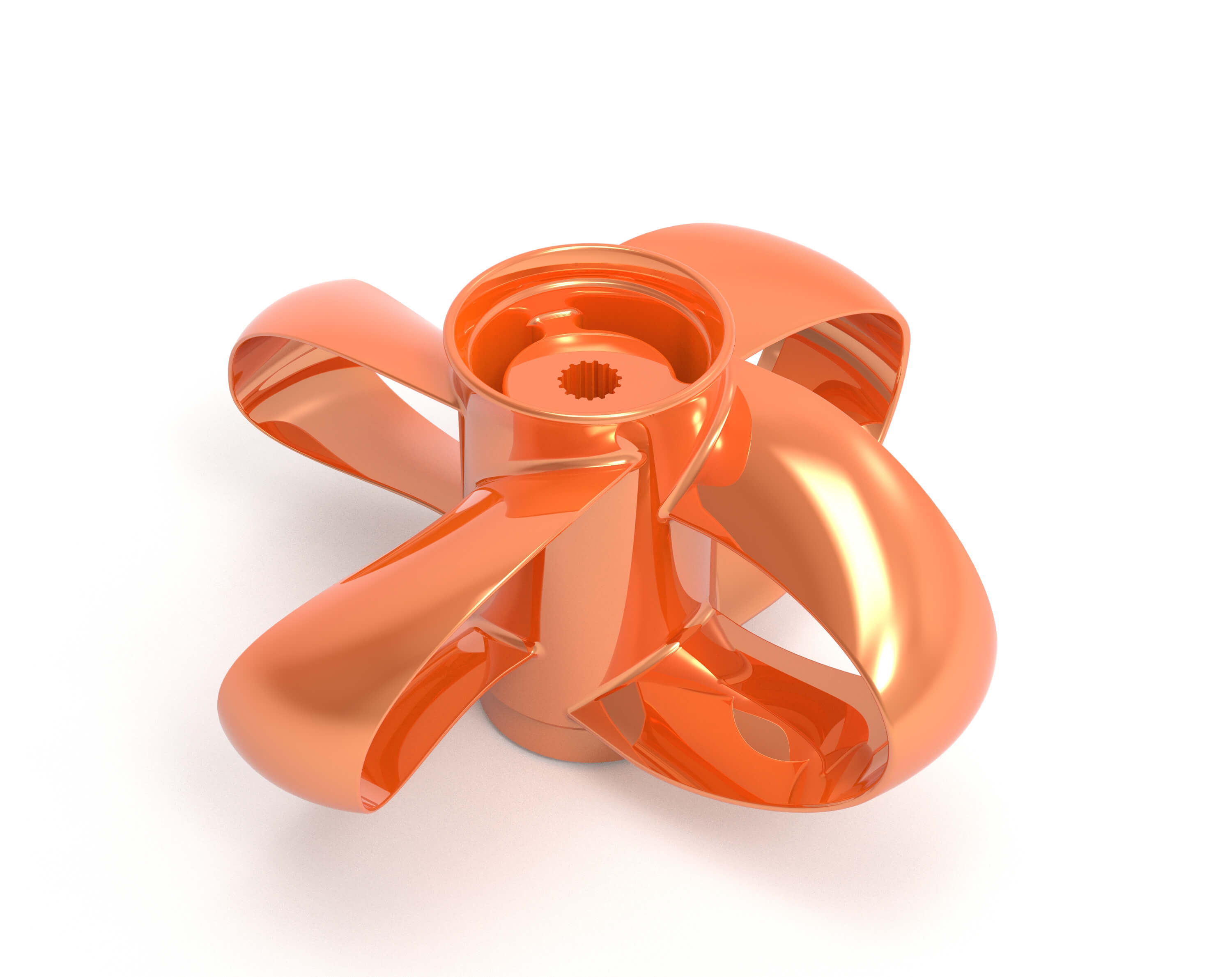 Toroidal Boat Propeller - 4 Blades 3D Print Model by 3dsldworks