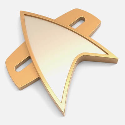 Star Trek Badge Voyager - 3D Model by 3dsldworks