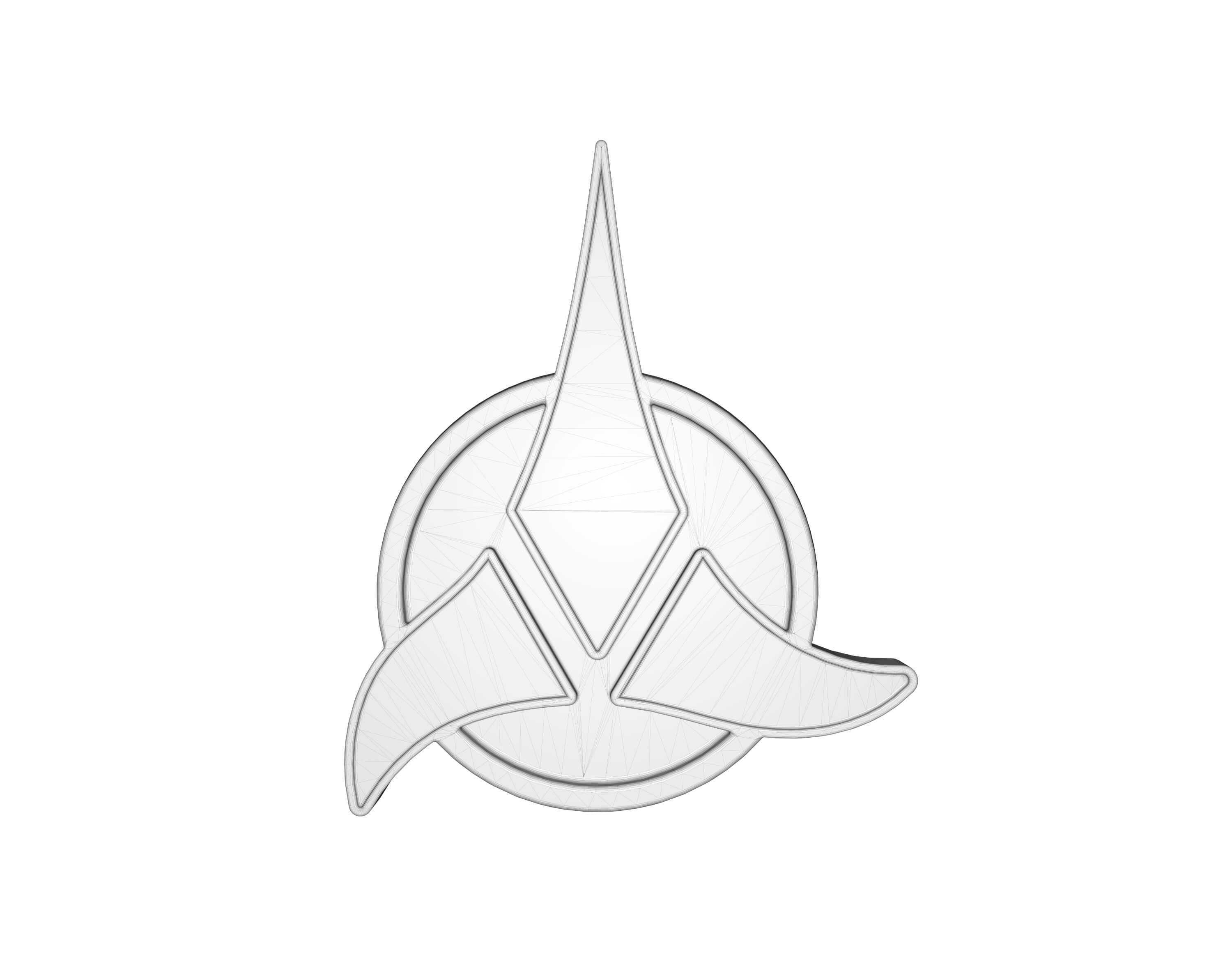 Star Trek Klingon Badge - 3D Model by 3dsldworks