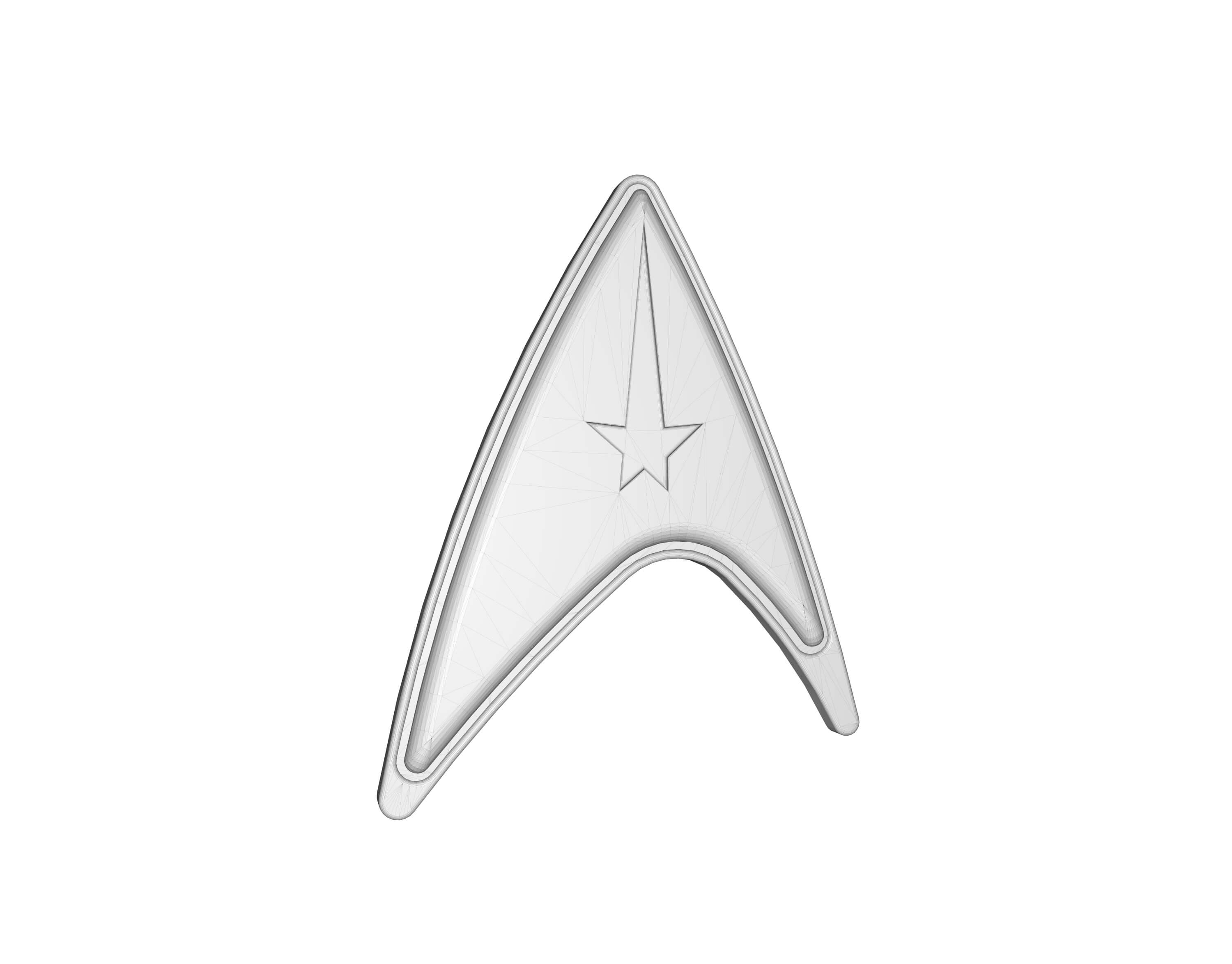 Star Trek Strange New Worlds Badge: Command - 3D Print Model by 3dsldworks
