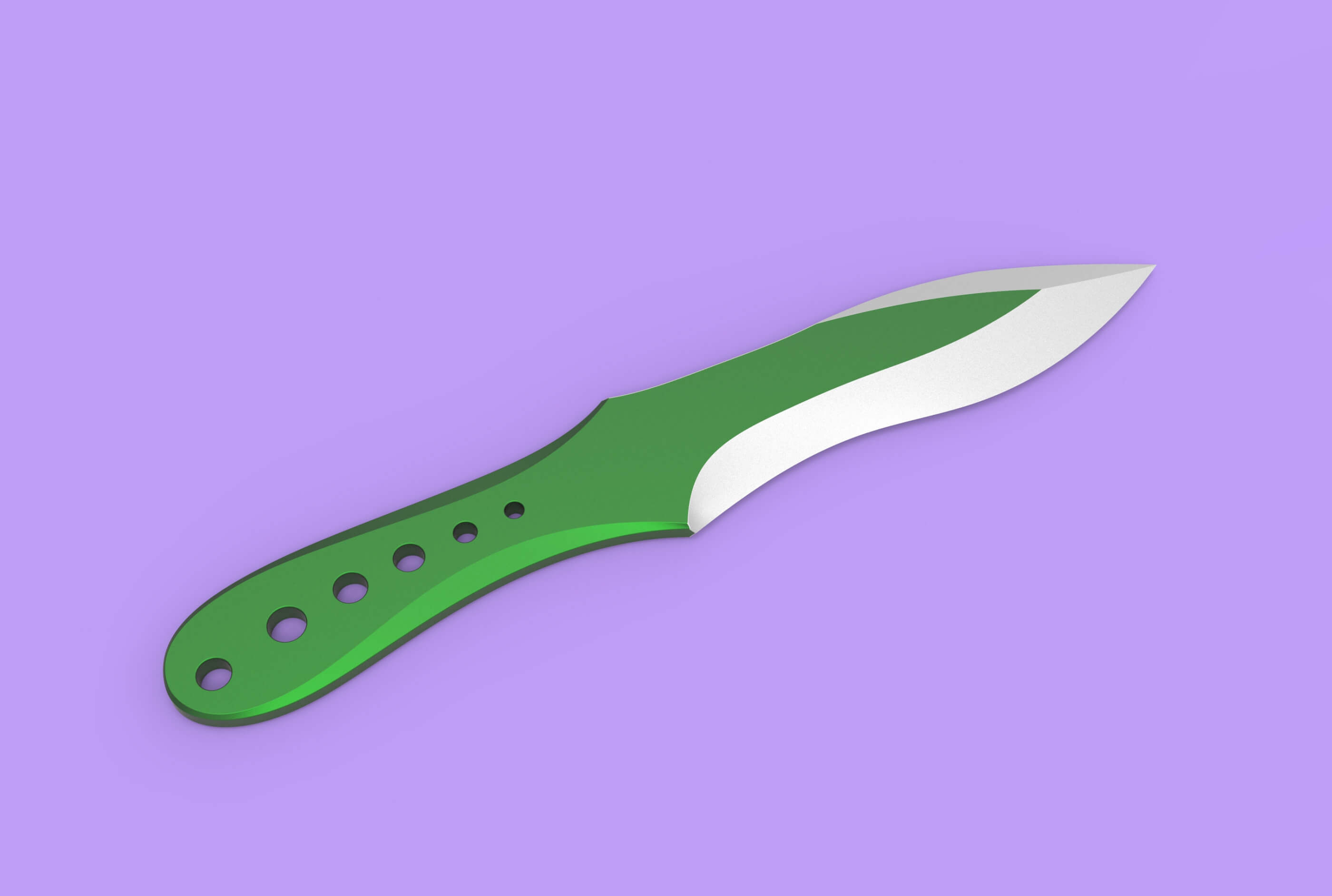 Throwing Knife - 3D Print Model by 3dsldworks