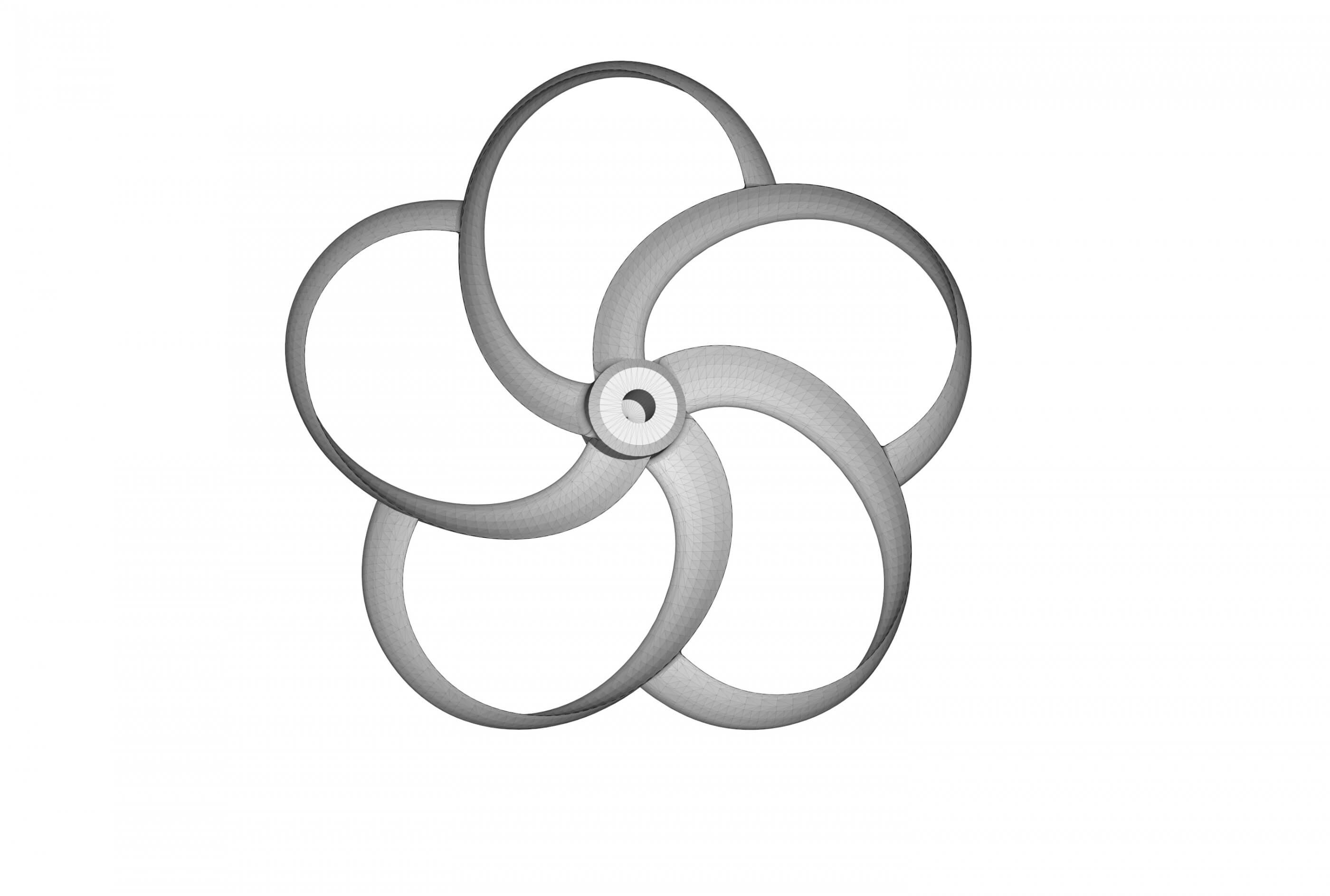 Toroidal Drone Propeller - 5 Blades 3D Model by 3dsldworks