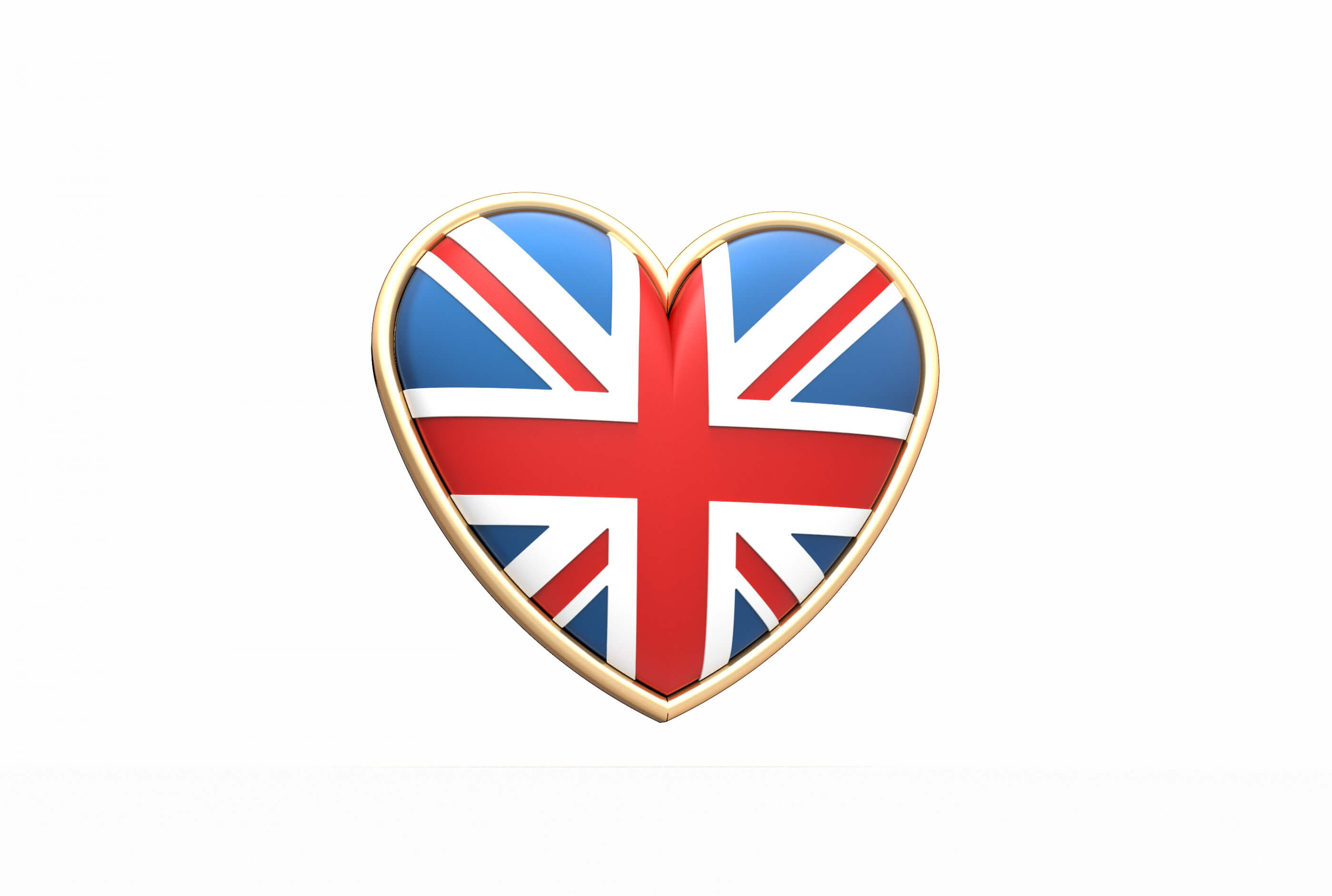 UK Heart Badge - 3D Print Model by 3dsldworks