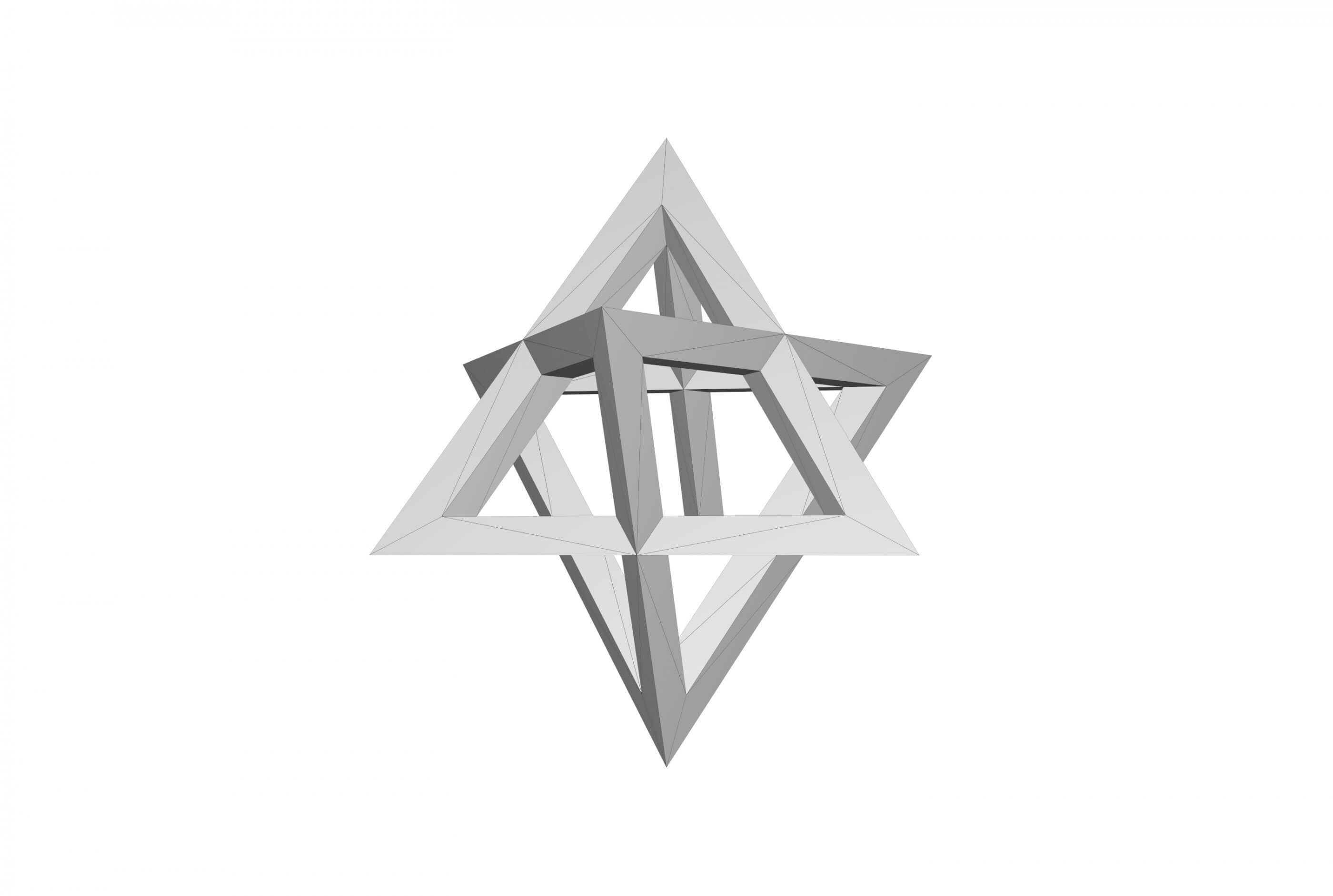 Wireframe Merkaba Star - 3D Model by 3dsldworks