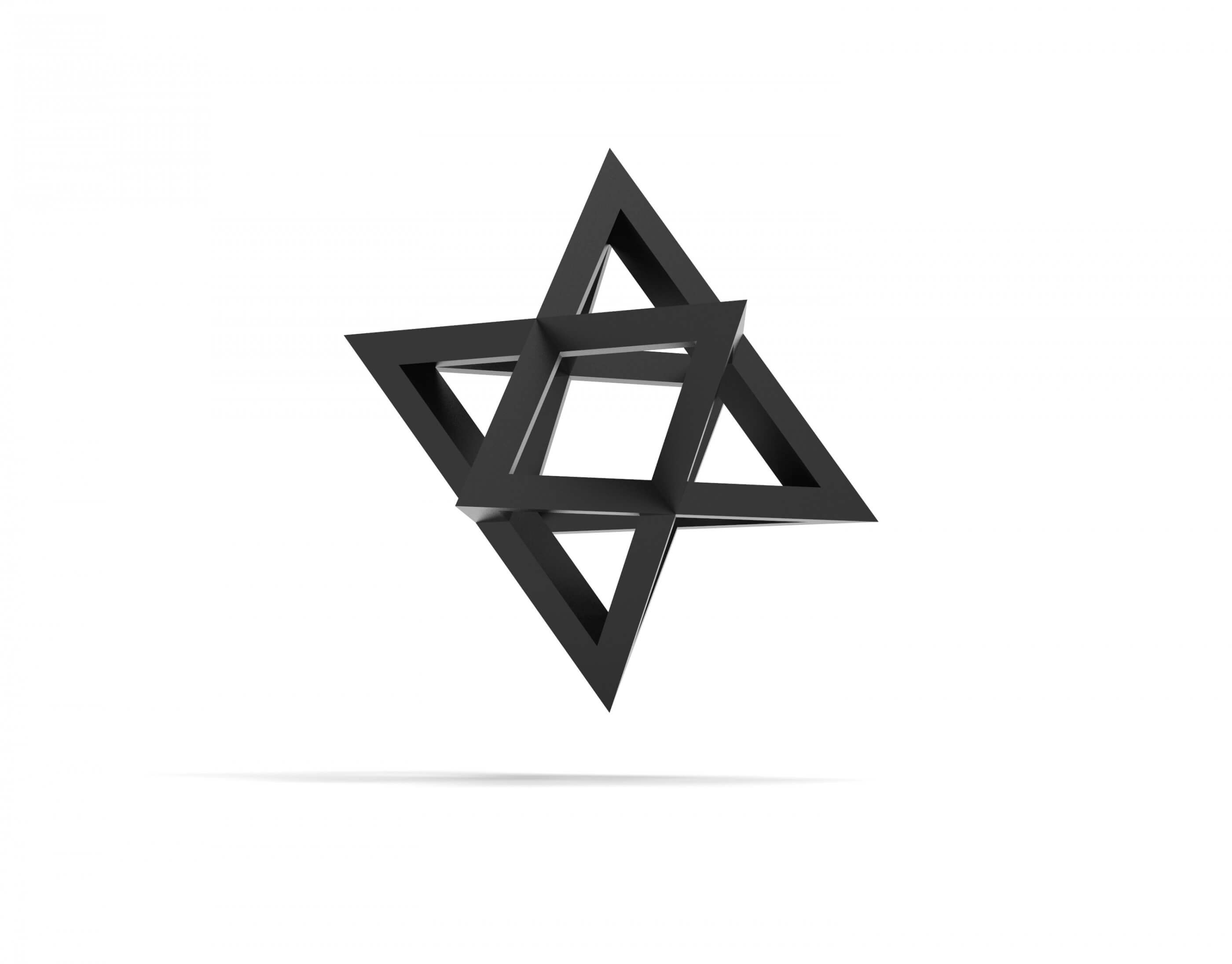 Wireframe Merkaba Star - 3D Model by 3dsldworks