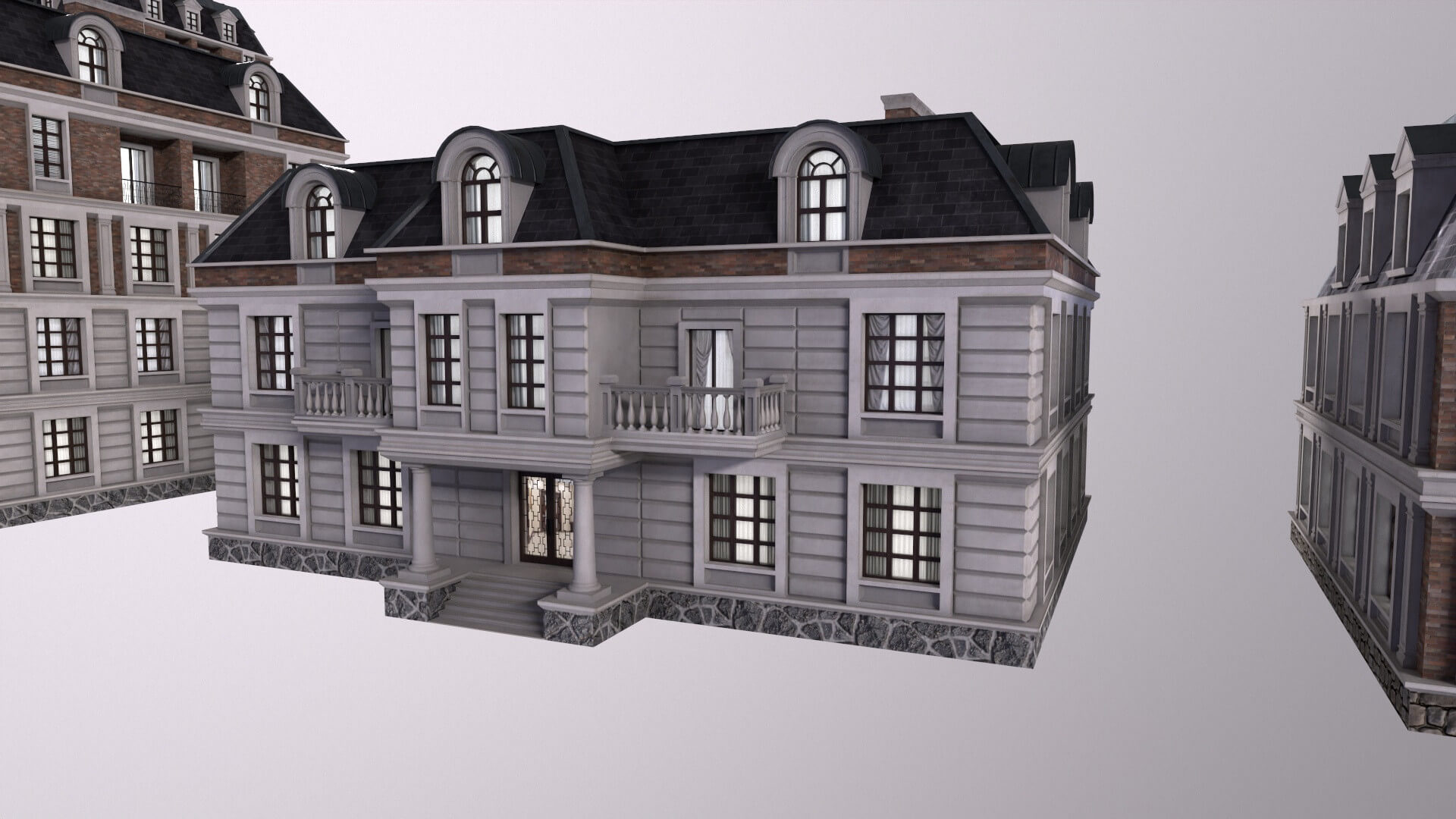 Architecture PBR City Buildings Kitbash Low-poly 3D Model by 3DsOrigami