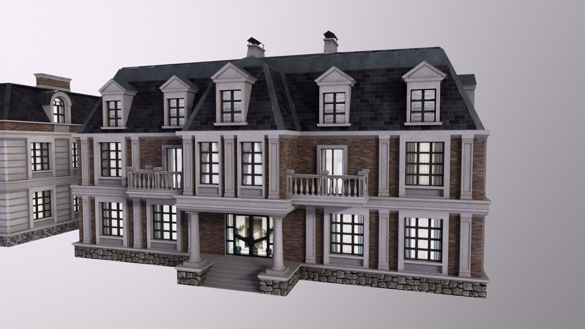 Architecture PBR City Buildings Kitbash Low-poly 3D Model by 3DsOrigami