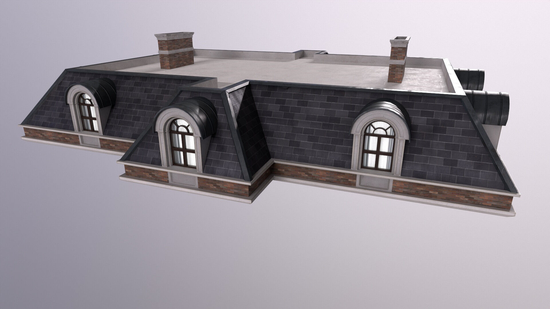 Architecture PBR City Buildings Kitbash Low-poly 3D Model by 3DsOrigami