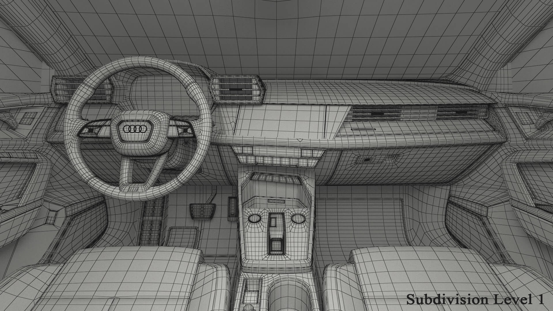 Audi A3 2021 Detailed Interior - 3D Model by 3DStarving