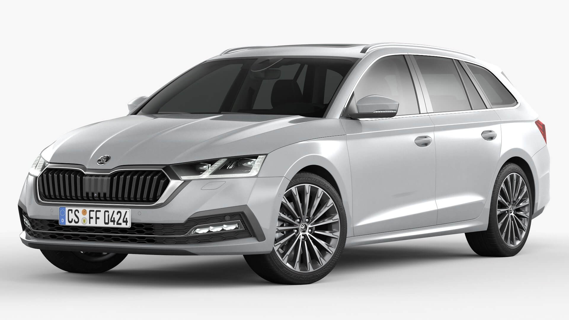 Skoda Octavia Combi 2020 with Detailed Interior - 3D Model by 3DStarving