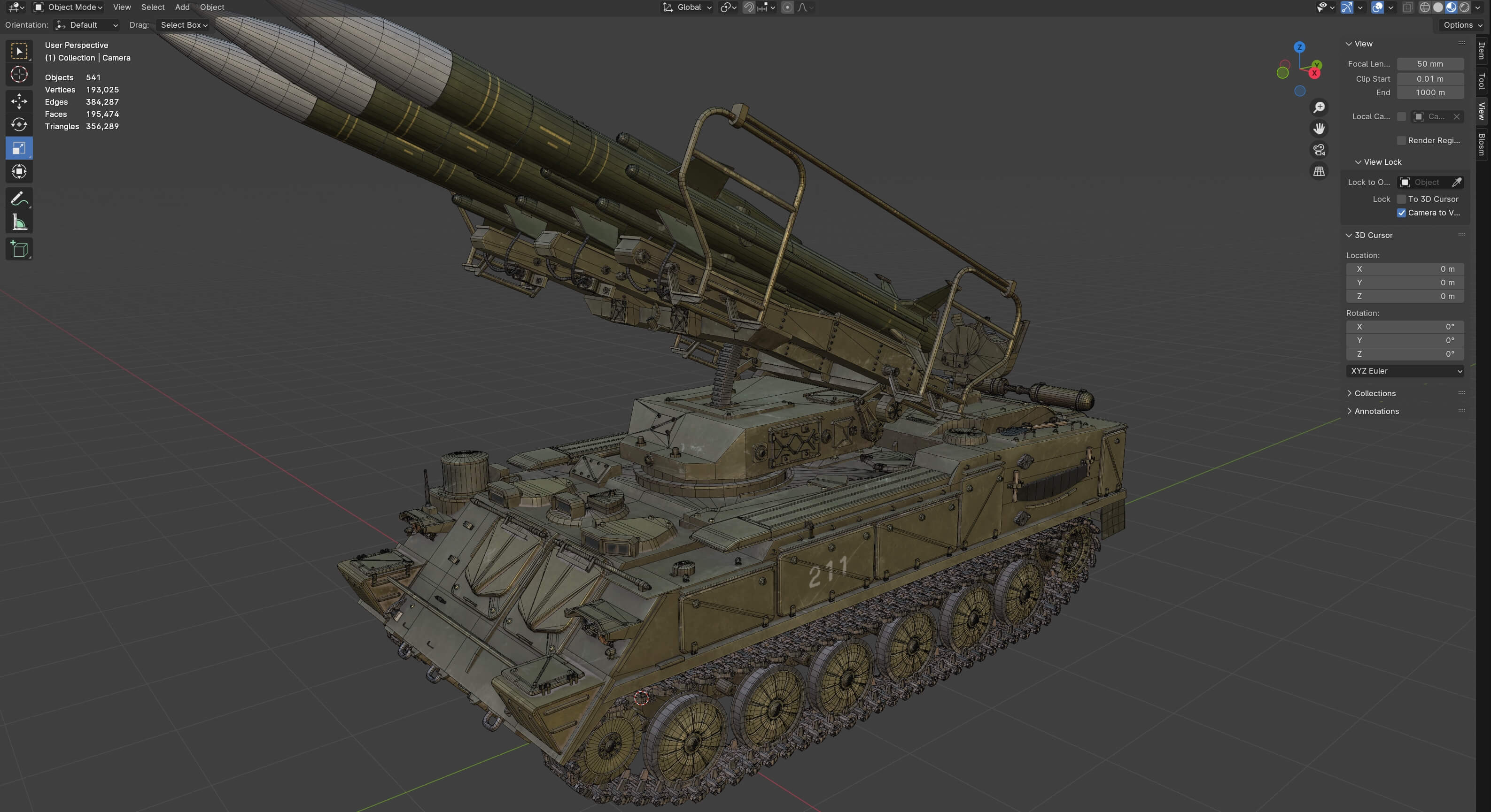 2K12 Kub Missile System - 3D Model by 3dstudio