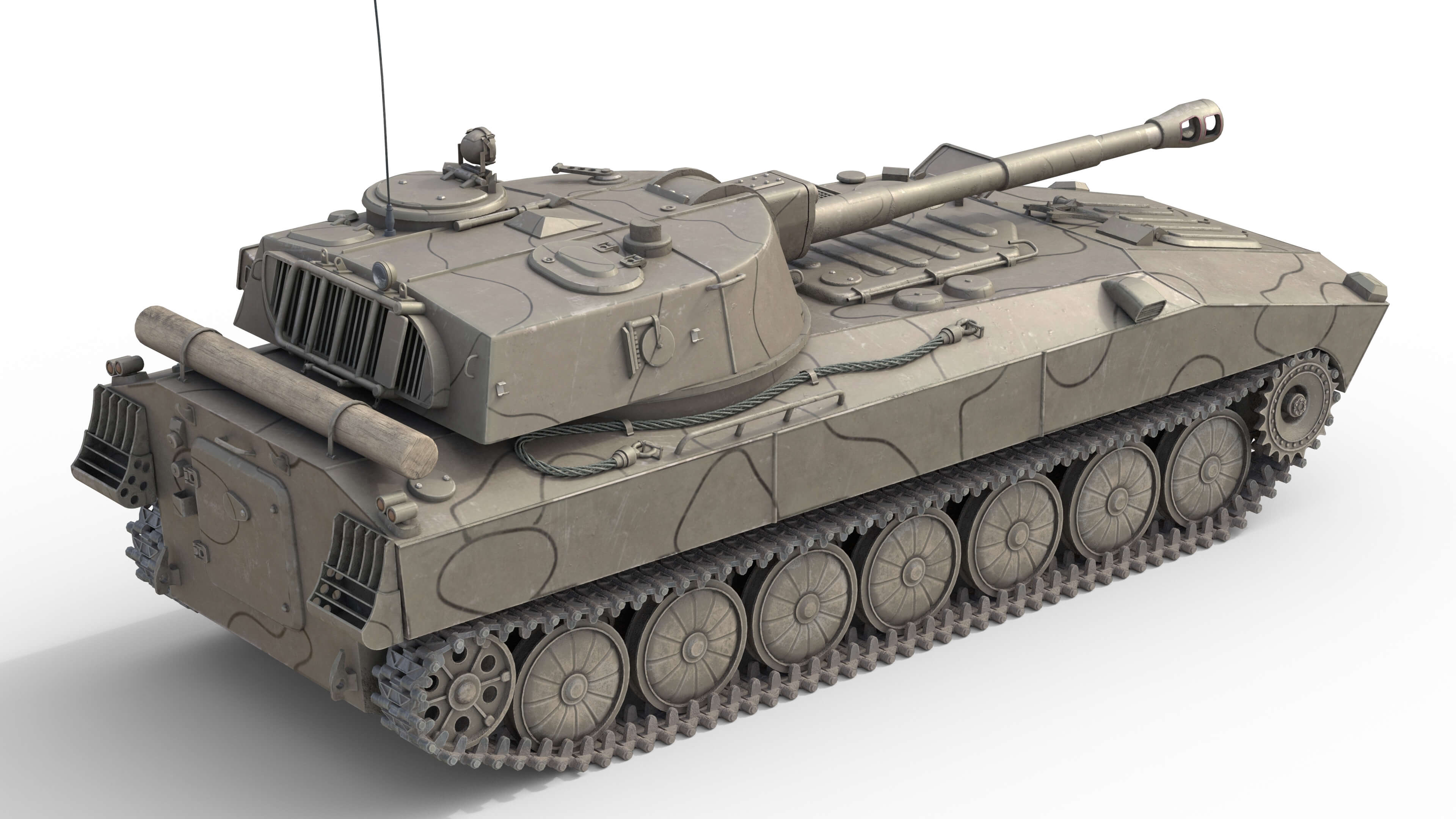 2S1 Gvozdika Soviet Howitzer - 3D Model by 3dstudio