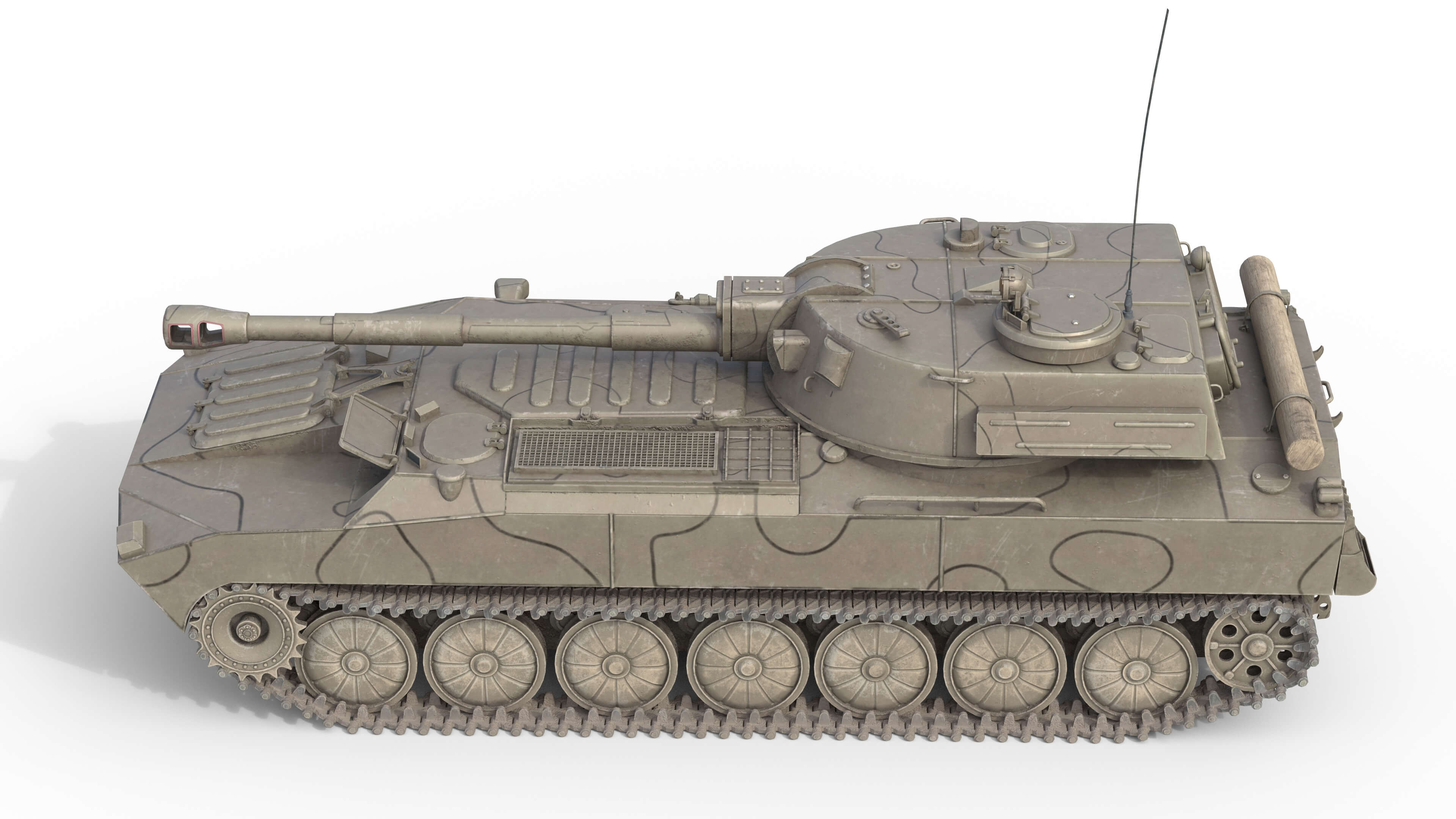 2S1 Gvozdika Soviet Howitzer - 3D Model by 3dstudio