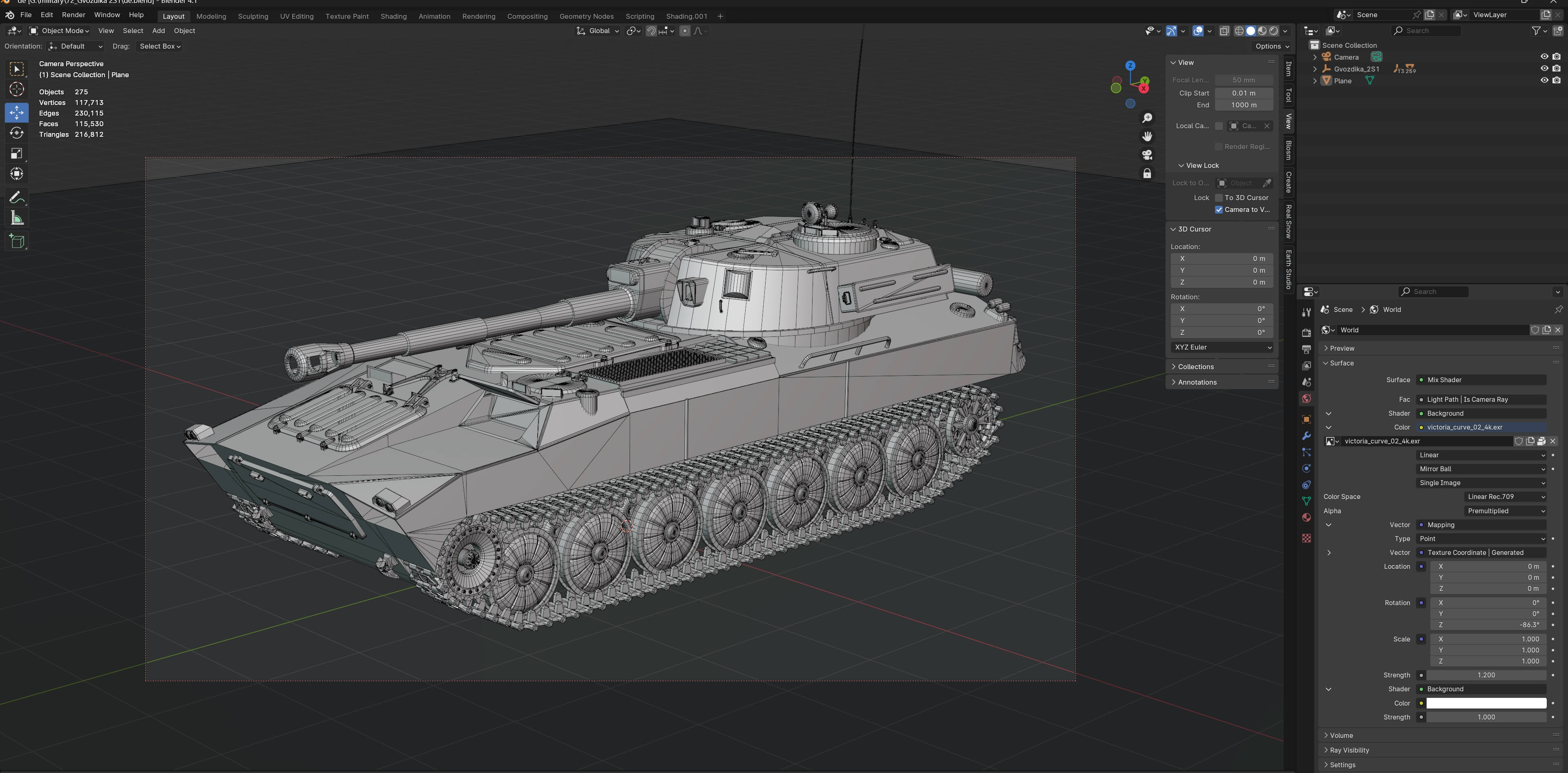 2S1 Gvozdika Soviet Howitzer - 3D Model by 3dstudio