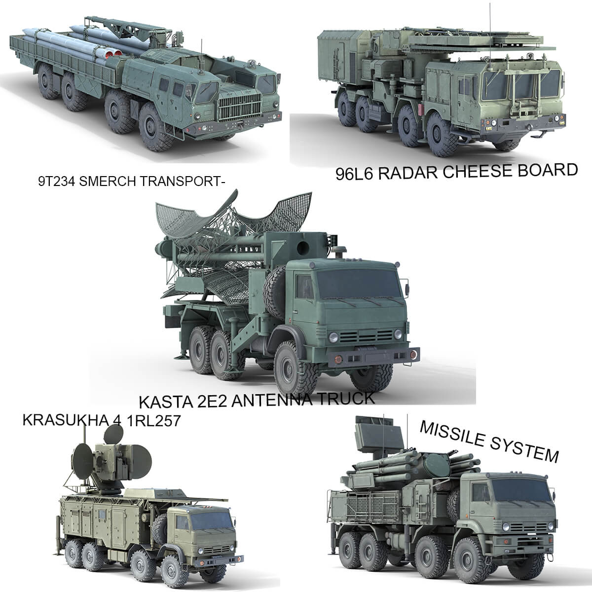 5 Military Vehicles Collection V17 - 3D Model by 3dstudio