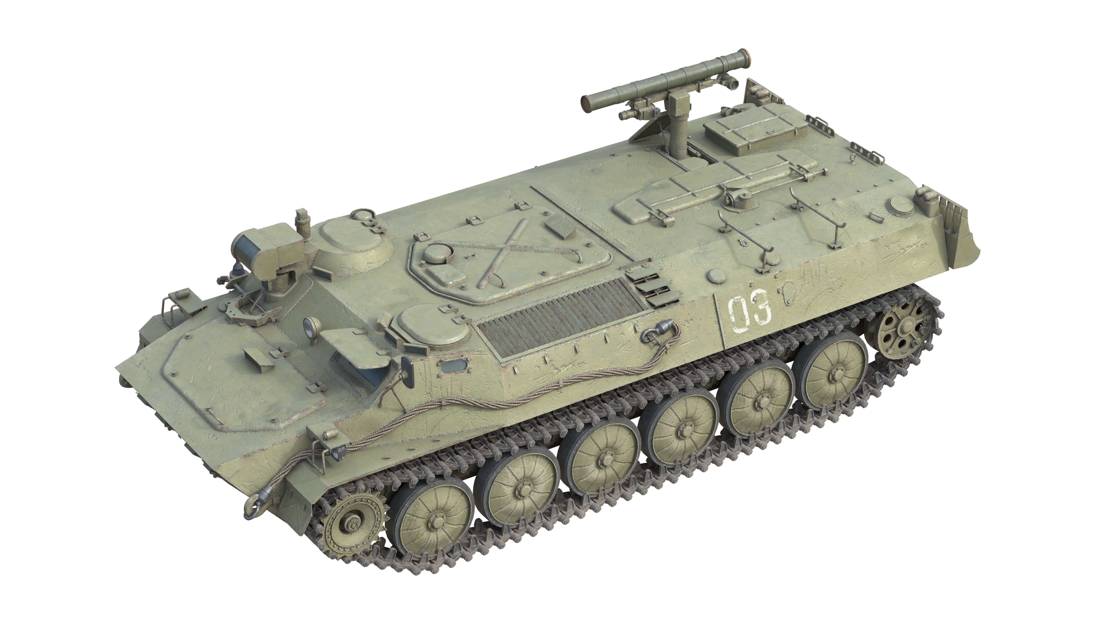 9K114 Shturm Saclos Soviet Anti Tank Missile - 3D Model by 3dstudio