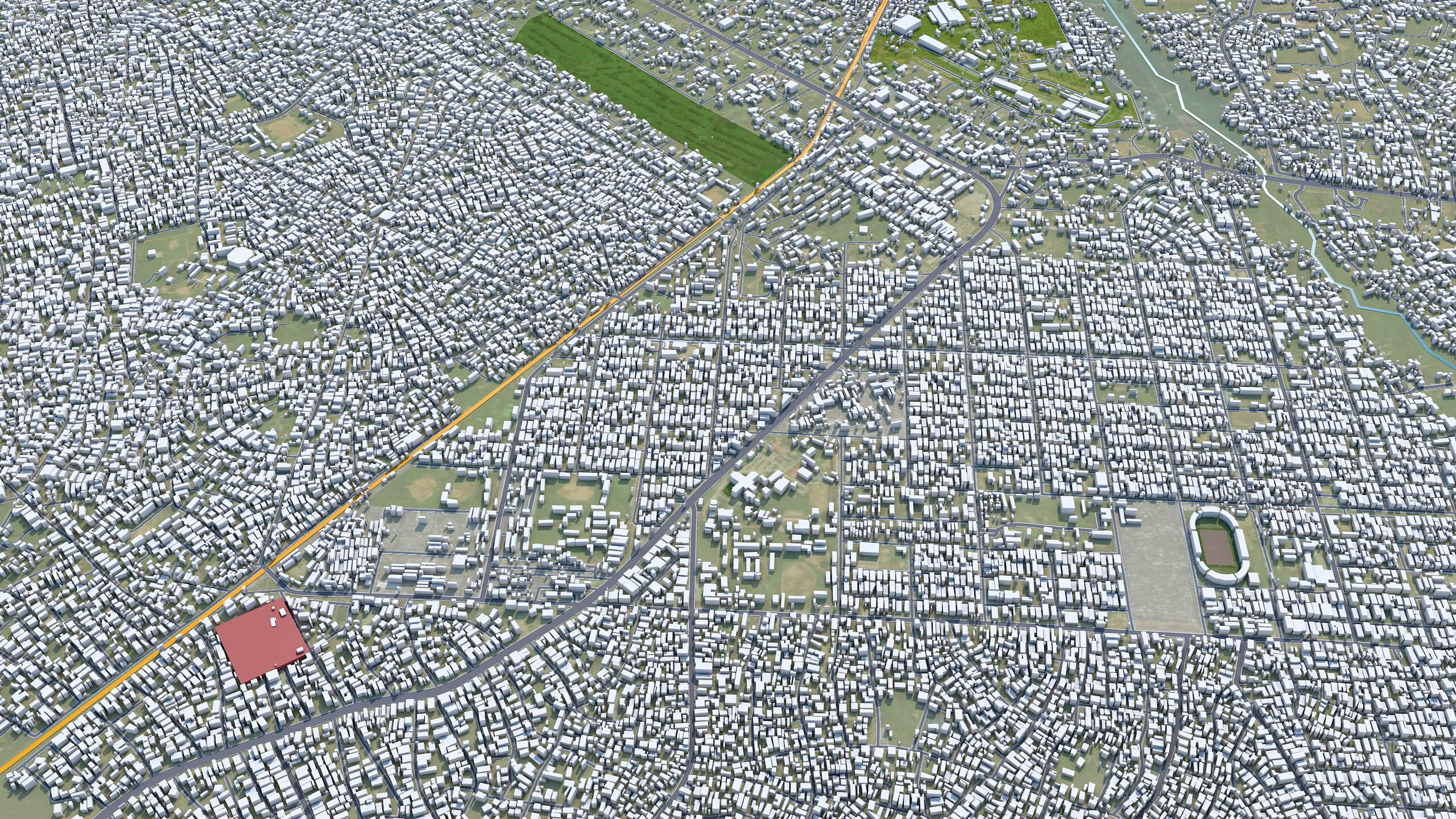 Aba City Nigiria 3D Model 20km by 3dstudio