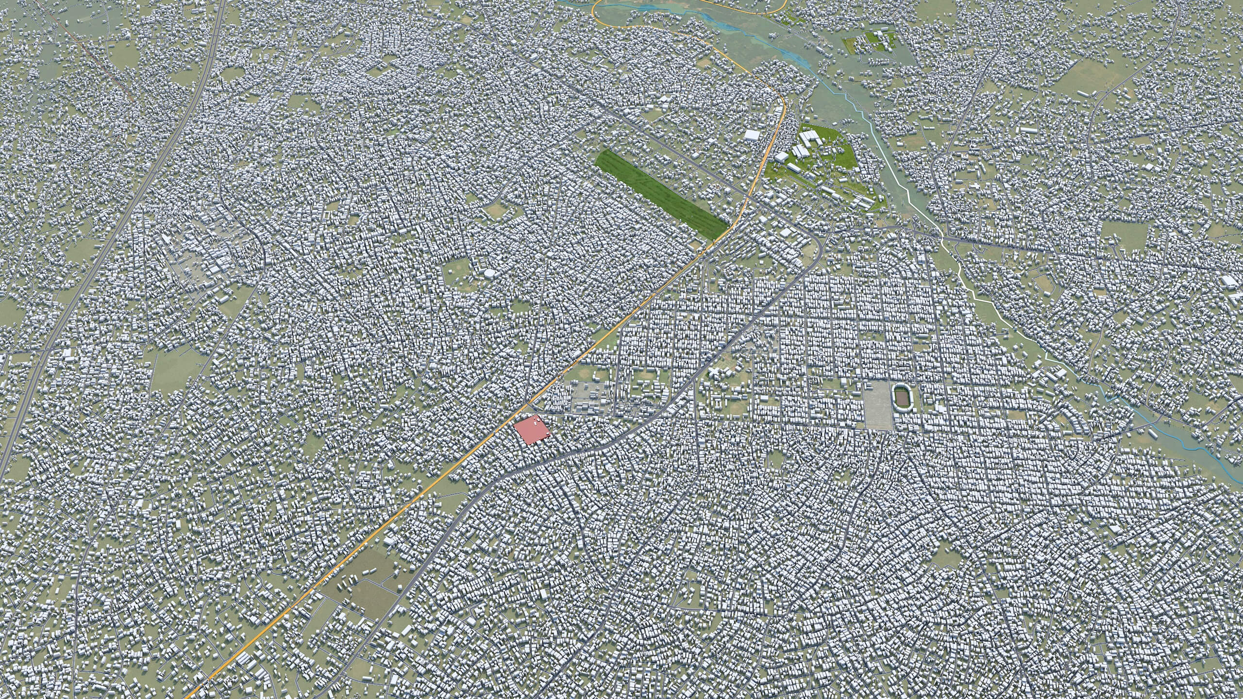 Aba City Nigiria 3D Model 20km by 3dstudio