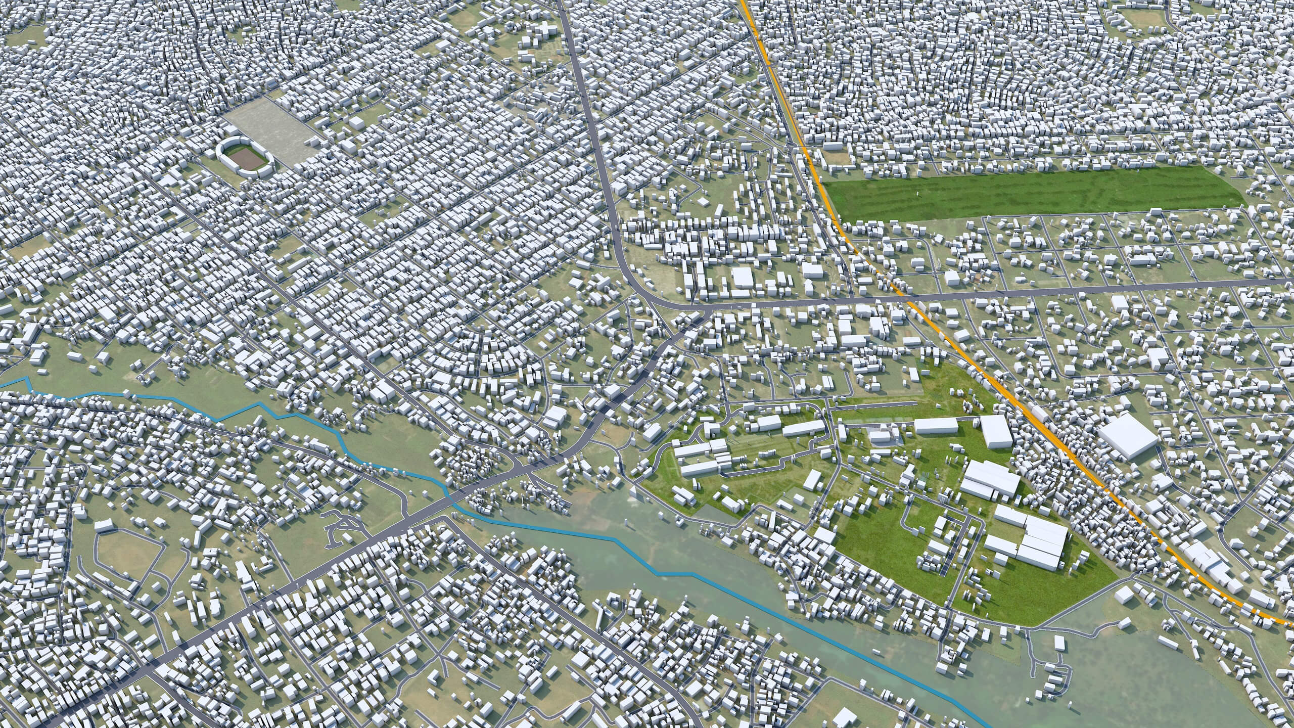 Aba City Nigiria 3D Model 20km by 3dstudio