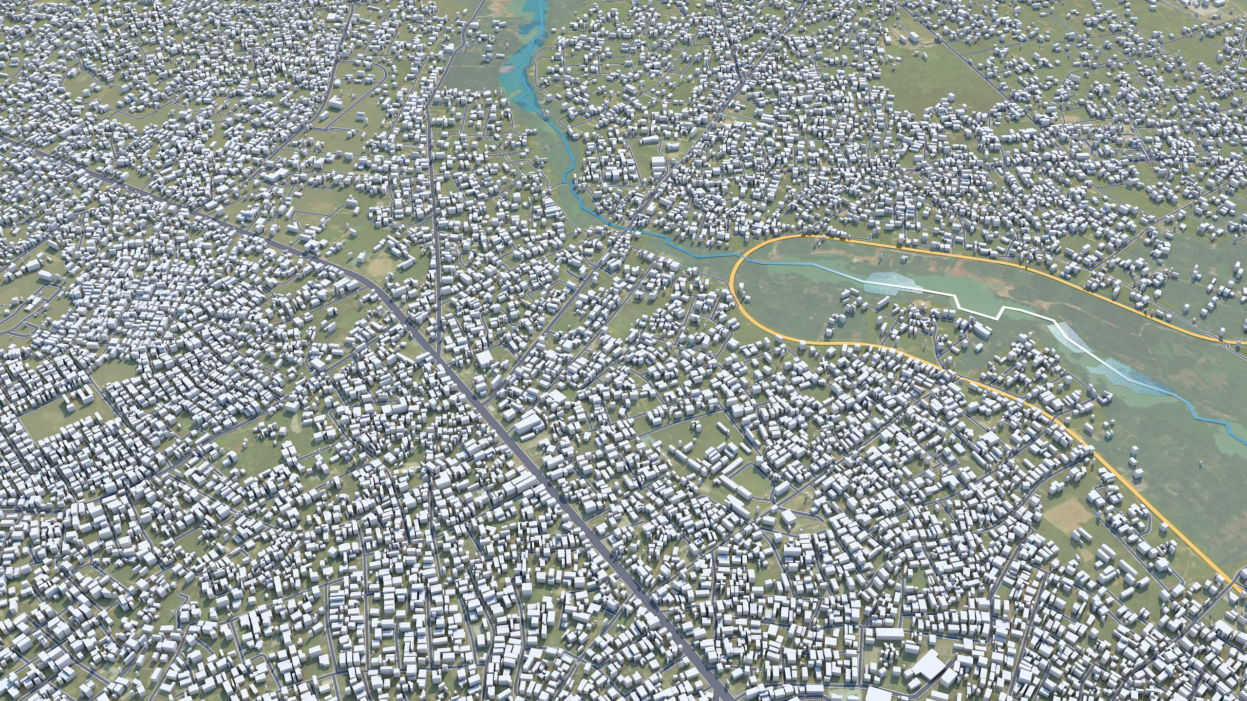 Aba City Nigiria 3D Model 20km by 3dstudio