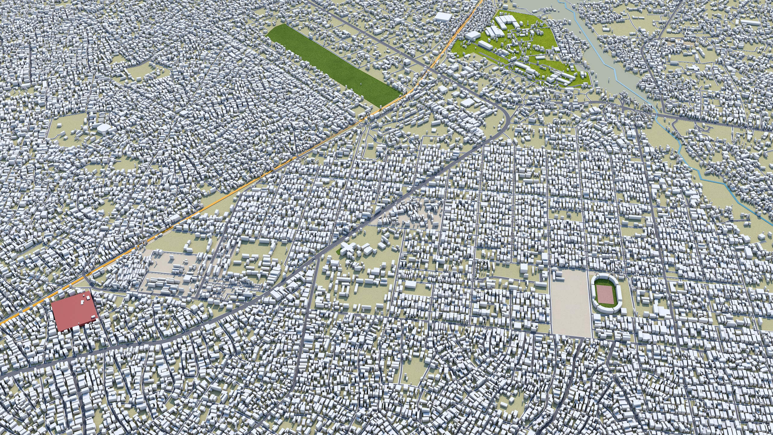 Aba City Nigiria 3D Model 20km by 3dstudio